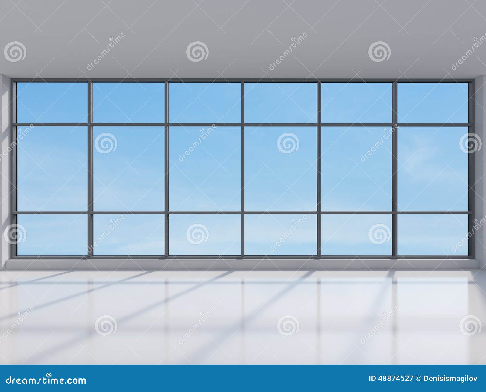 Office with big window stock image. Image of floor, paintings - 48874527