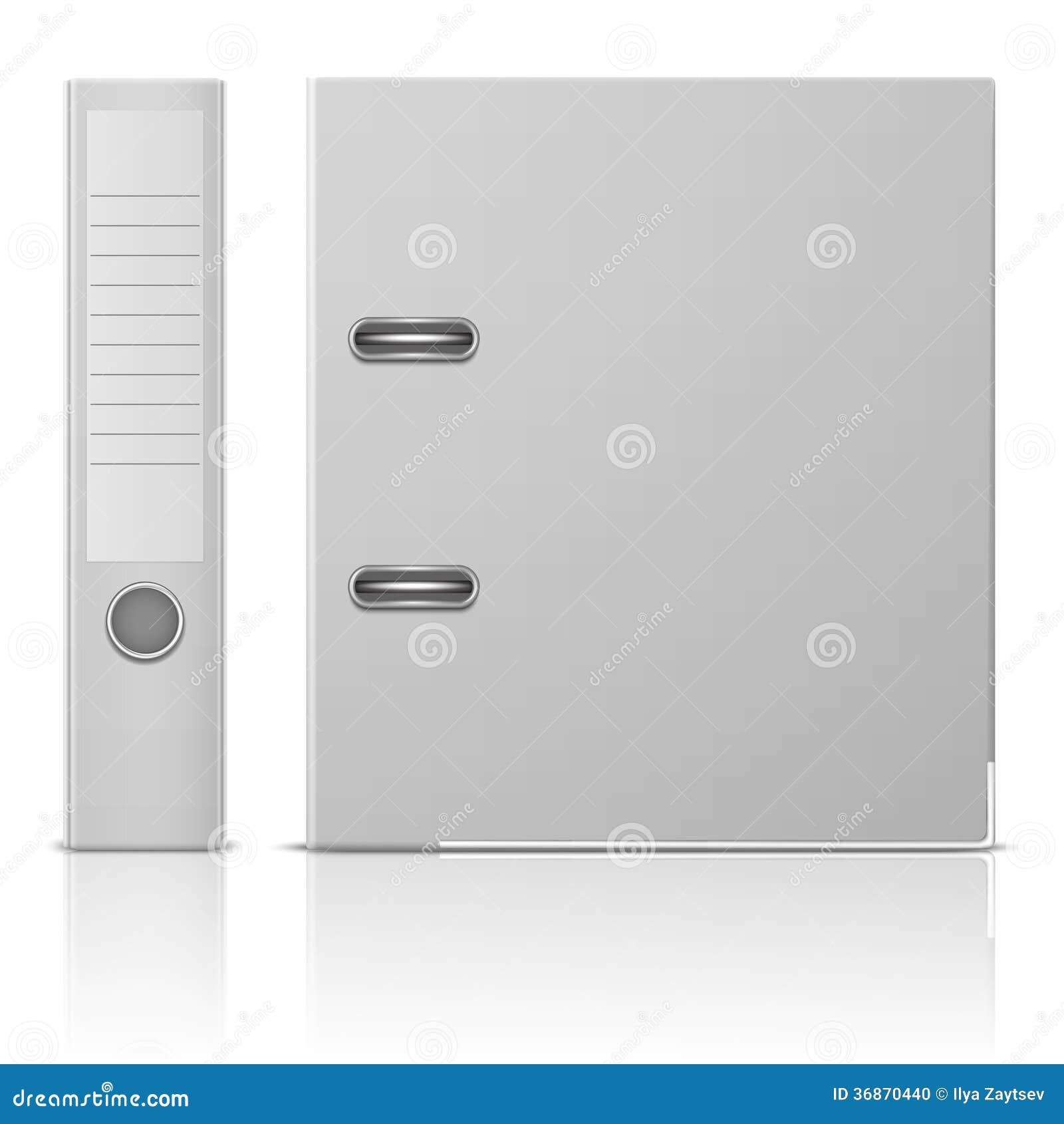 Office Binder, Back and Side View. Stock Illustration - Illustration of ...