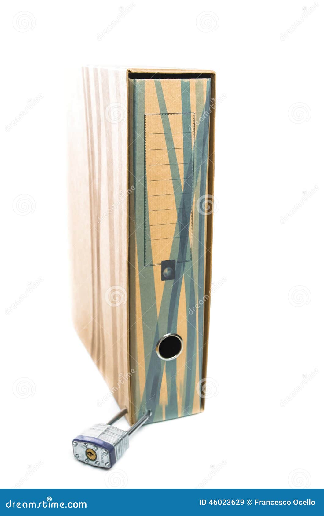 Office Binder with a Padlock Stock Image - Image of access, blank: 46023629