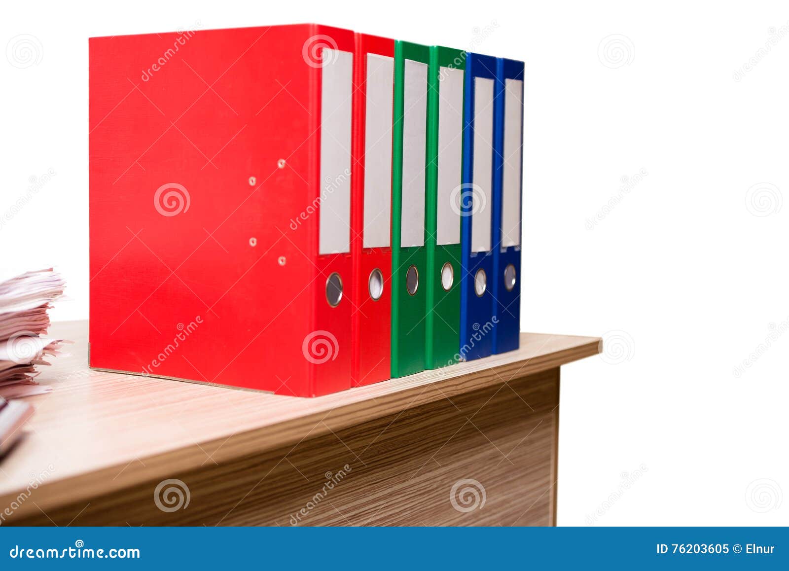 The Office Binders on the Desk Stock Image - Image of mess, binders ...