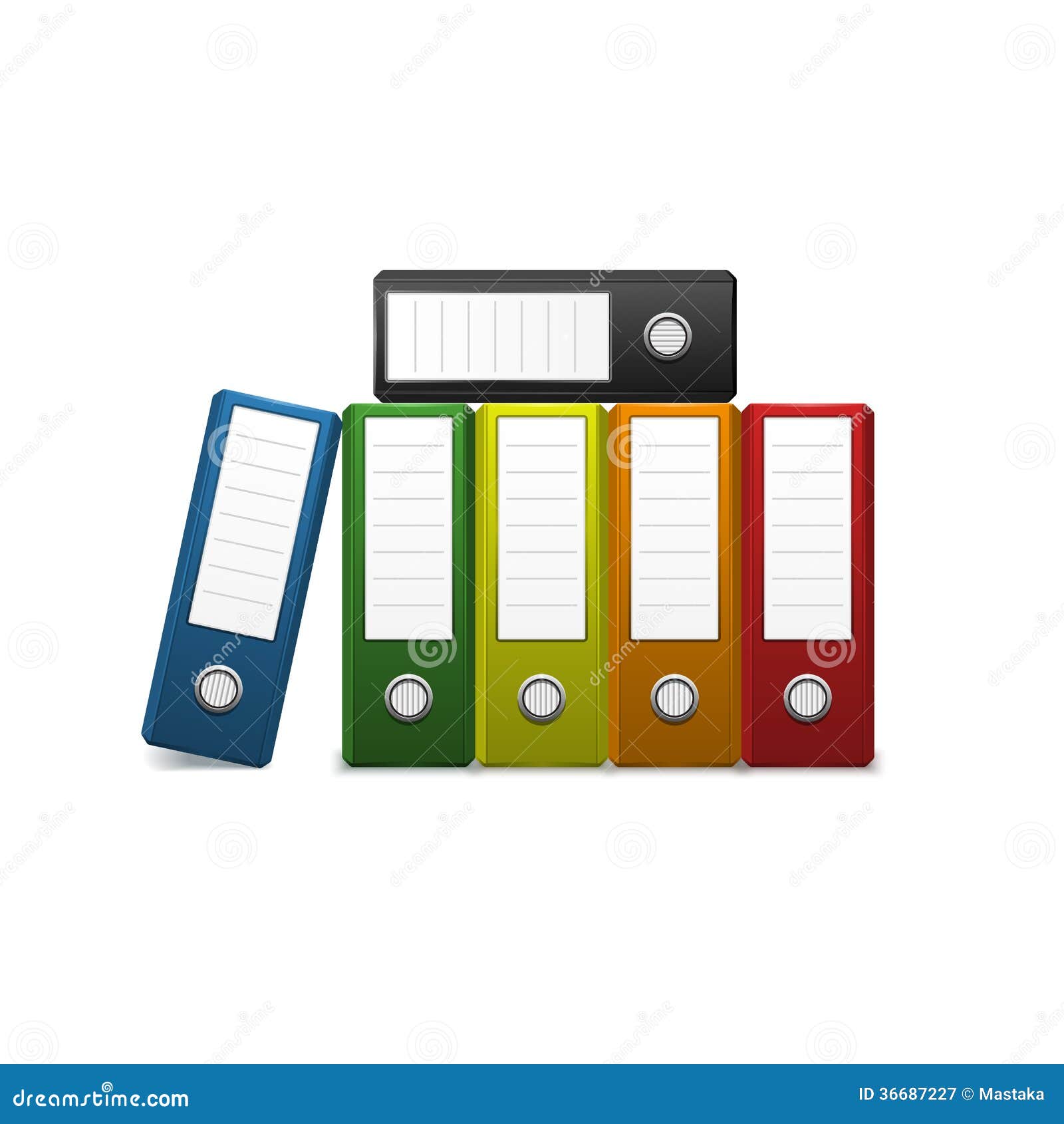 Office Binders. stock illustration. Illustration of organization - 36687227