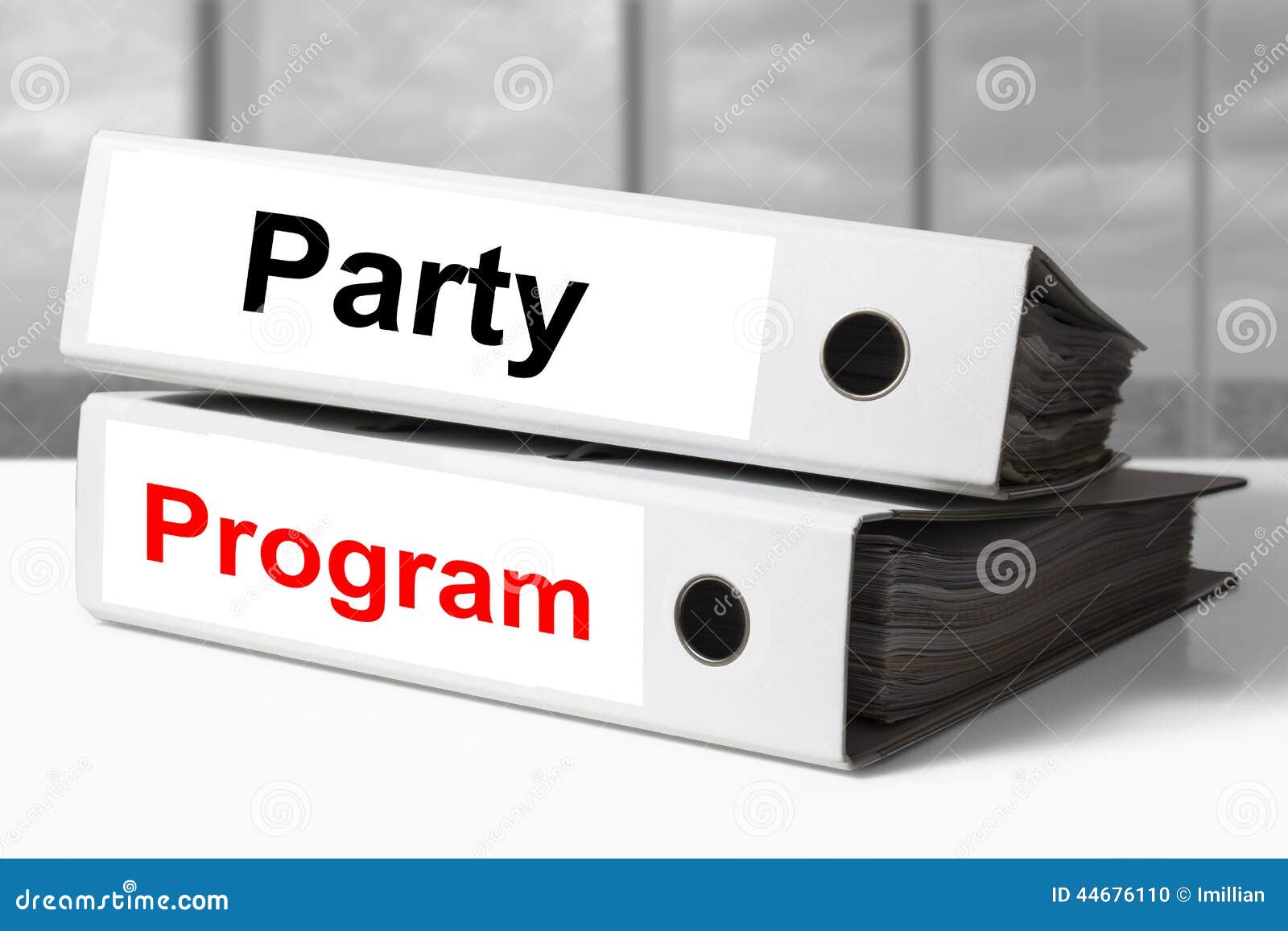 Office Binders Party Program Stock Photo - Image of folder, democracy ...