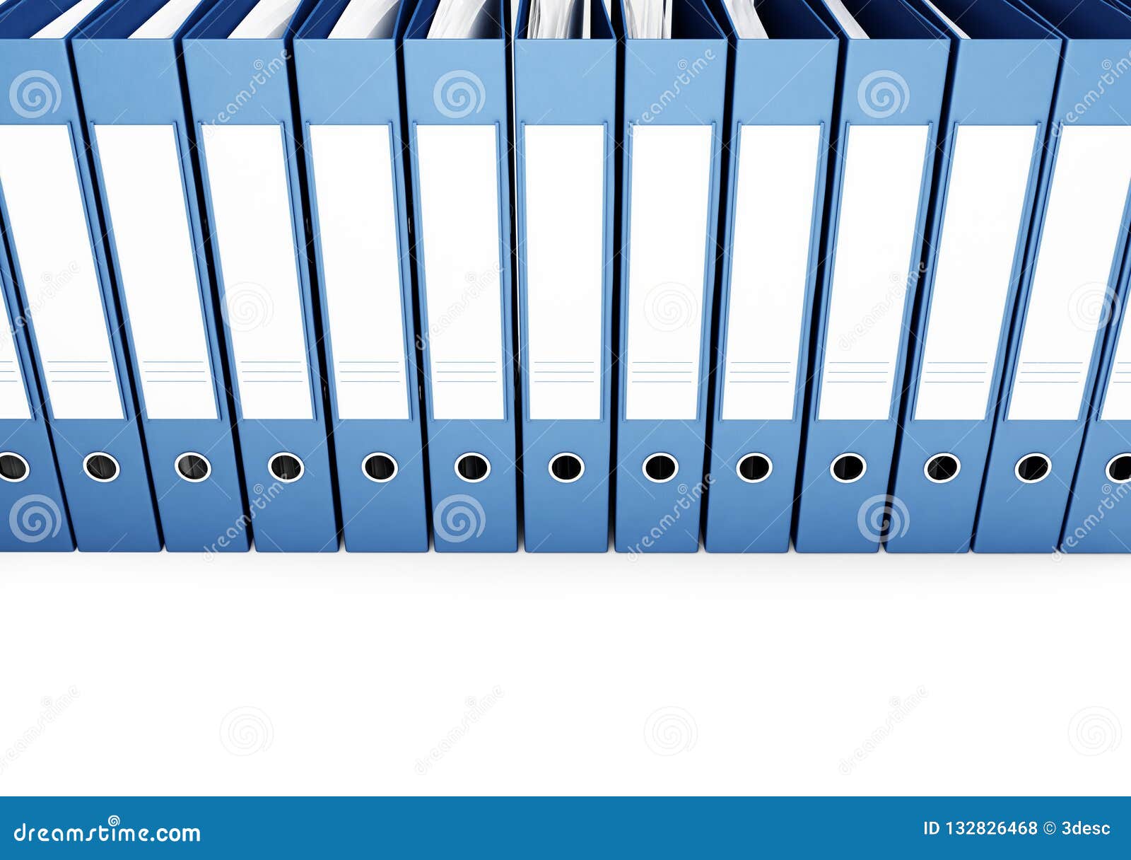 Office Binders On A White Background 3D Illustration, 3D Rendering ...