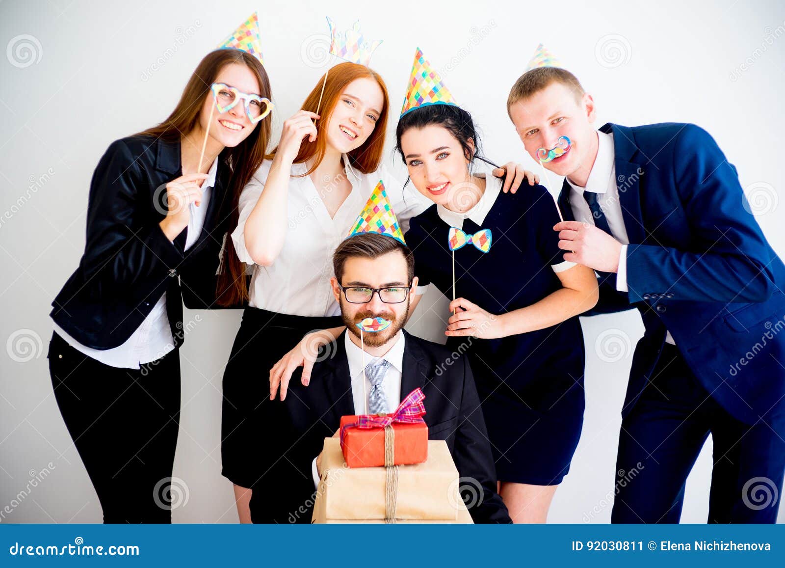 Office birthday party stock image. Image of colleagues - 92030811