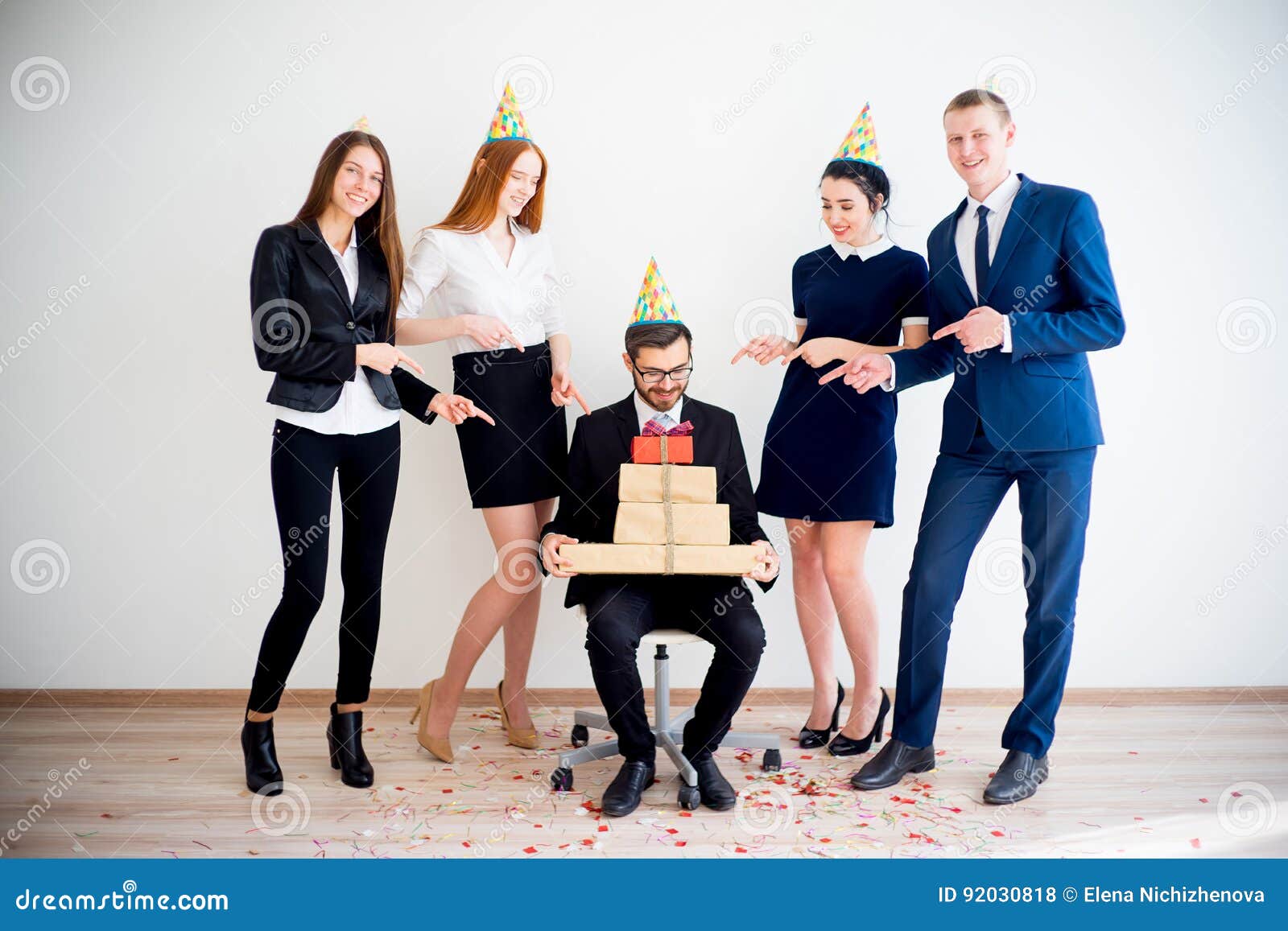 Office birthday party stock photo. Image of party, colleagues - 92030818