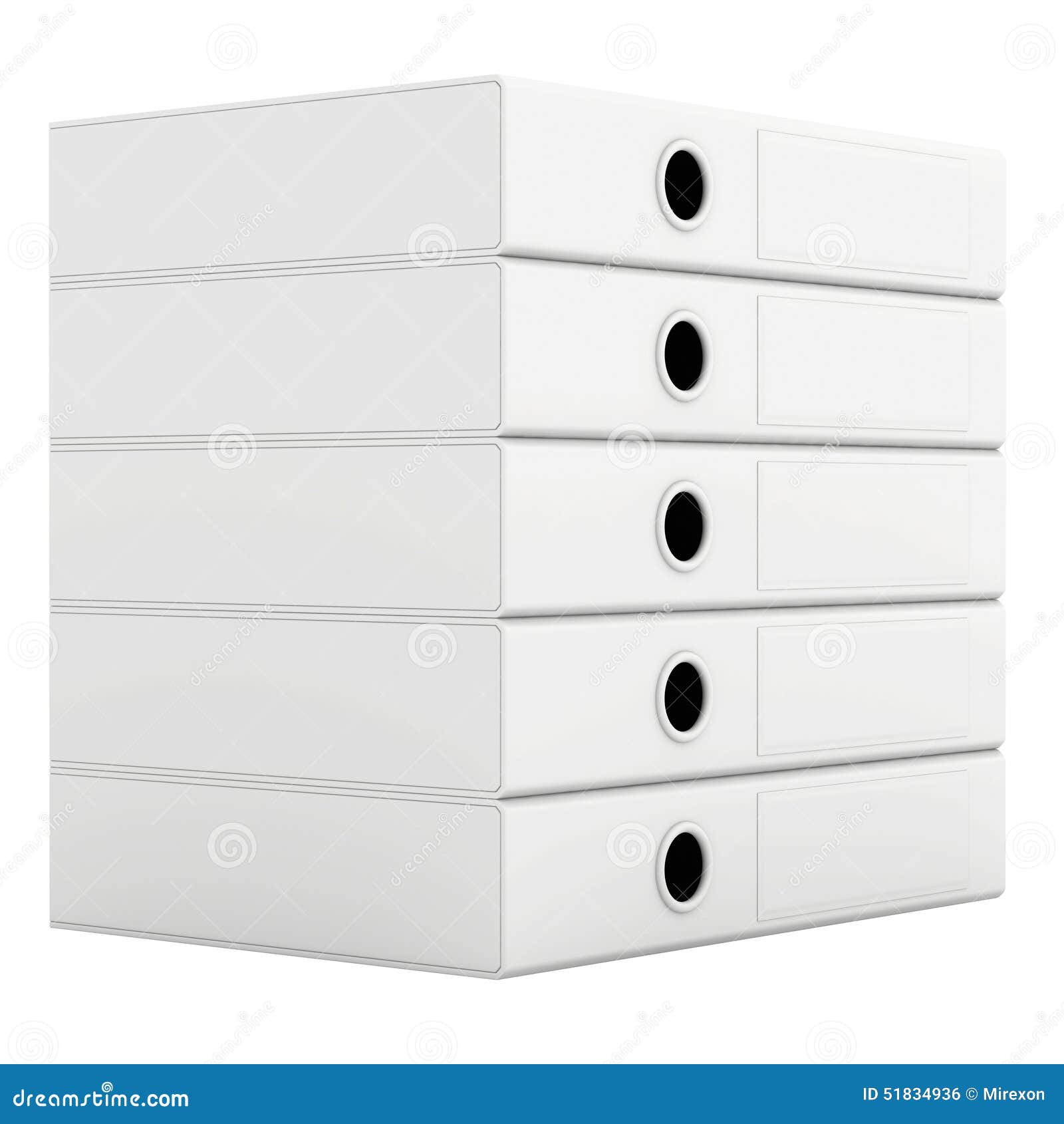 Office Blank Folder Template Isolated on White Stock Illustration ...