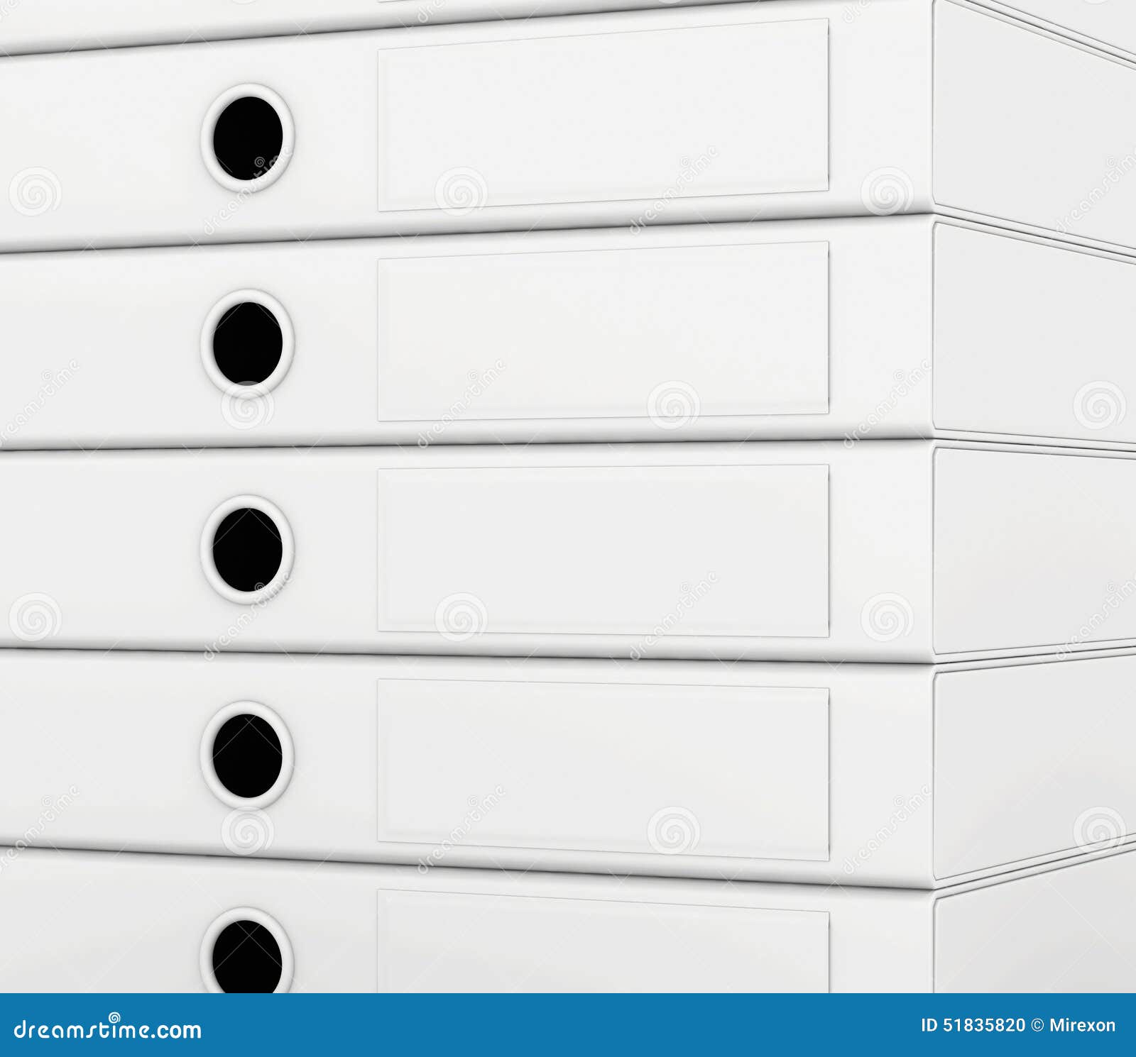 Office Blank Folder Template Isolated on White Stock Illustration ...