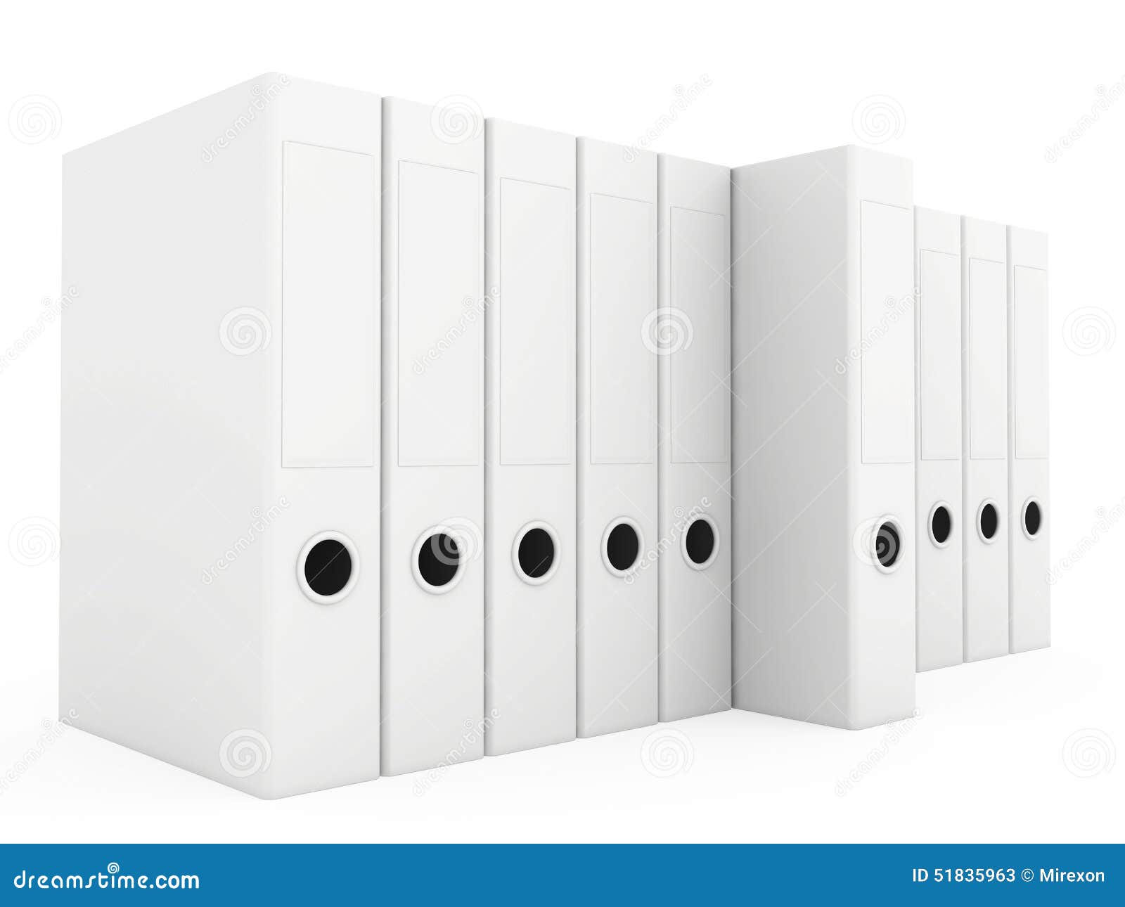 Office Blank Folder Template Isolated on White Stock Illustration ...