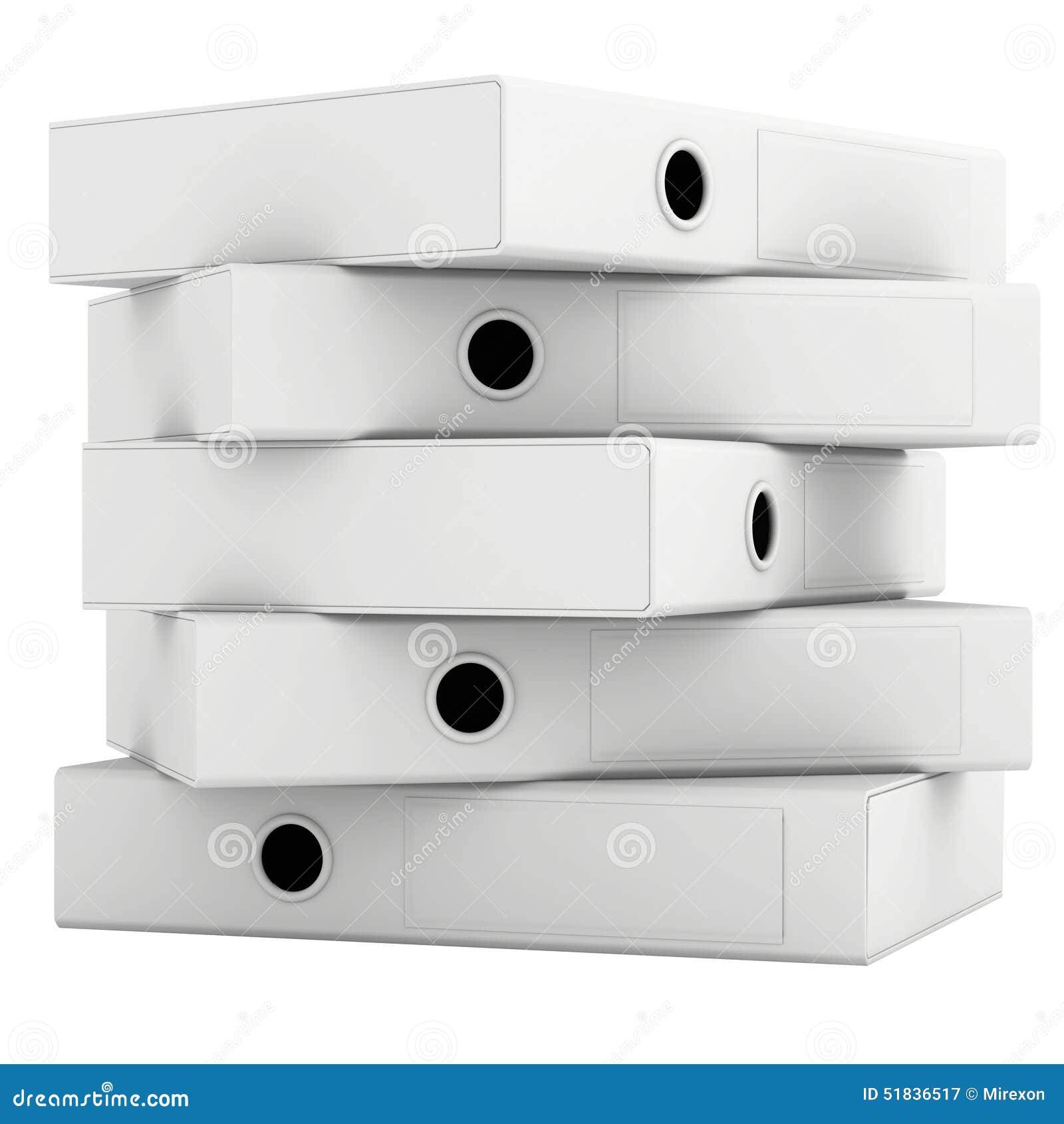 Office Blank Folder Template Isolated on White Stock Illustration ...