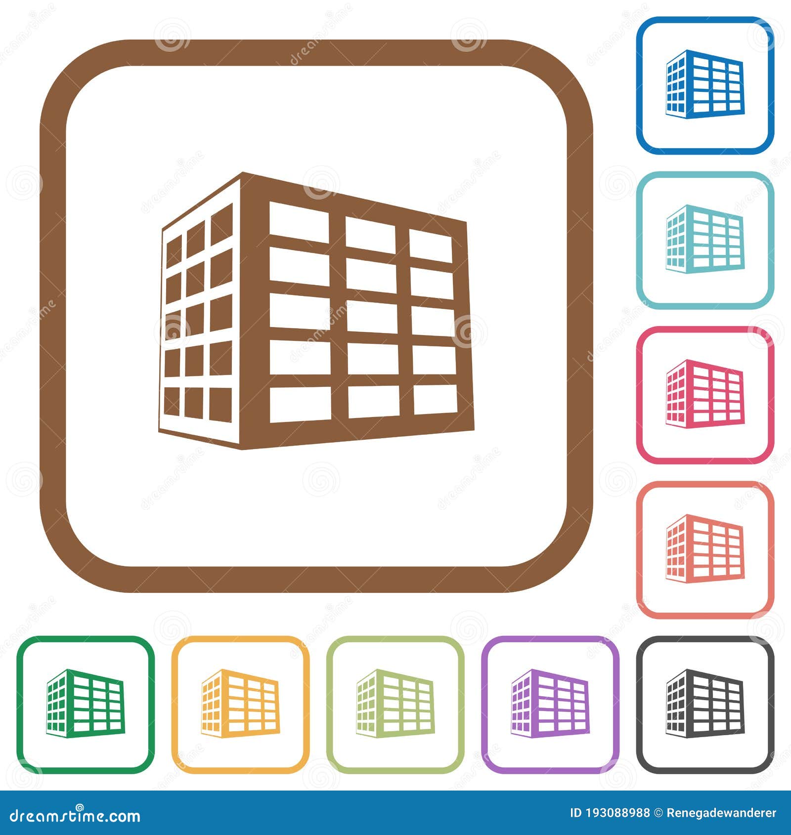 Office Block Icon Vector Isolated On White Background, Office Block ...