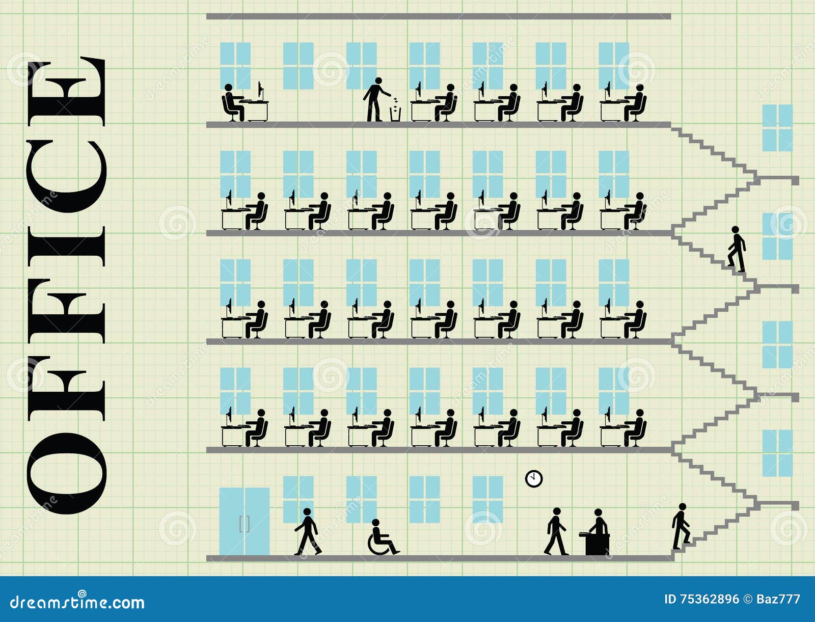 Office Block Icon Vector Isolated On White Background, Office Block ...