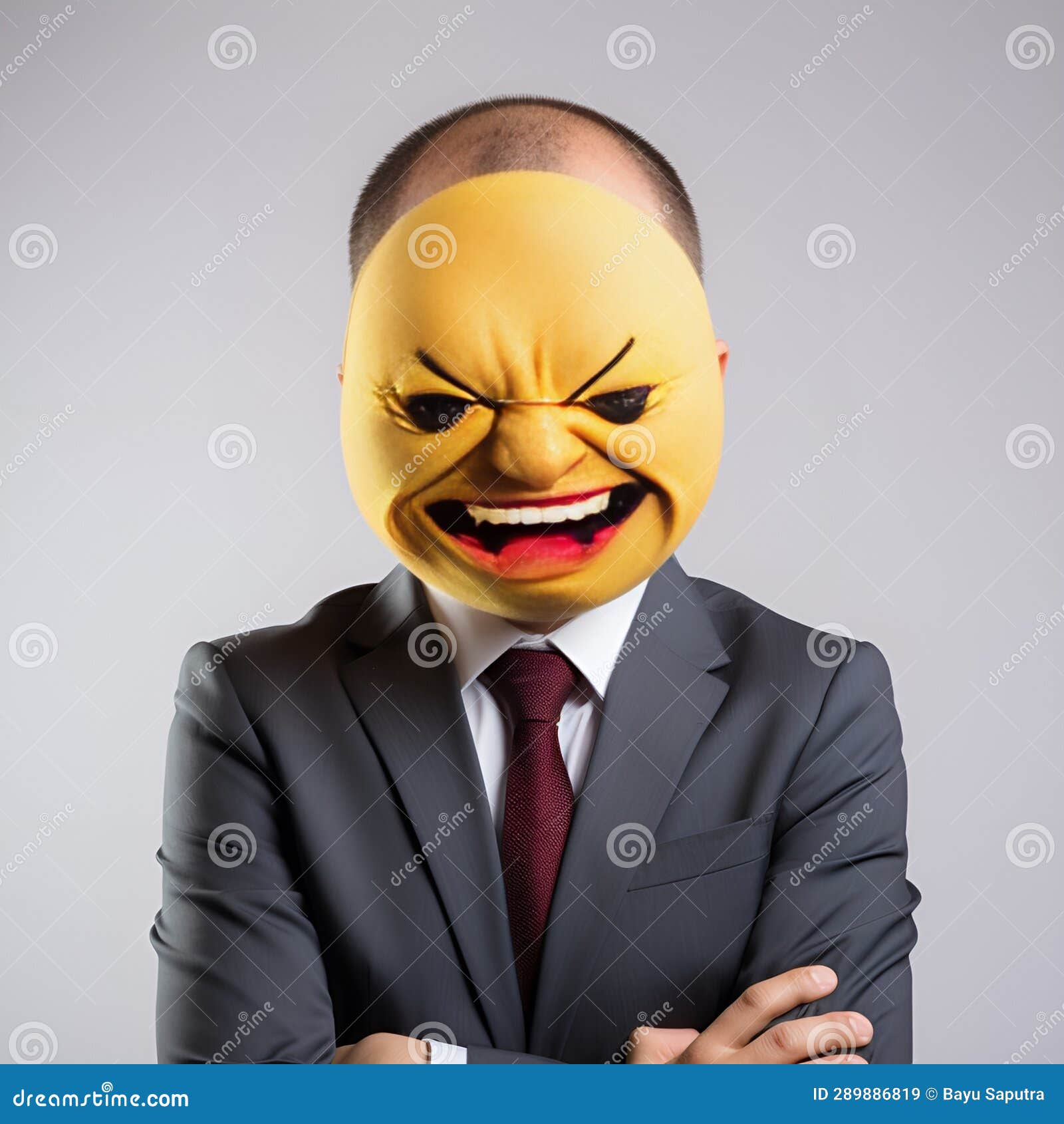 Office Boss with Angry Face Emoji, Ai Generative Stock Illustration ...