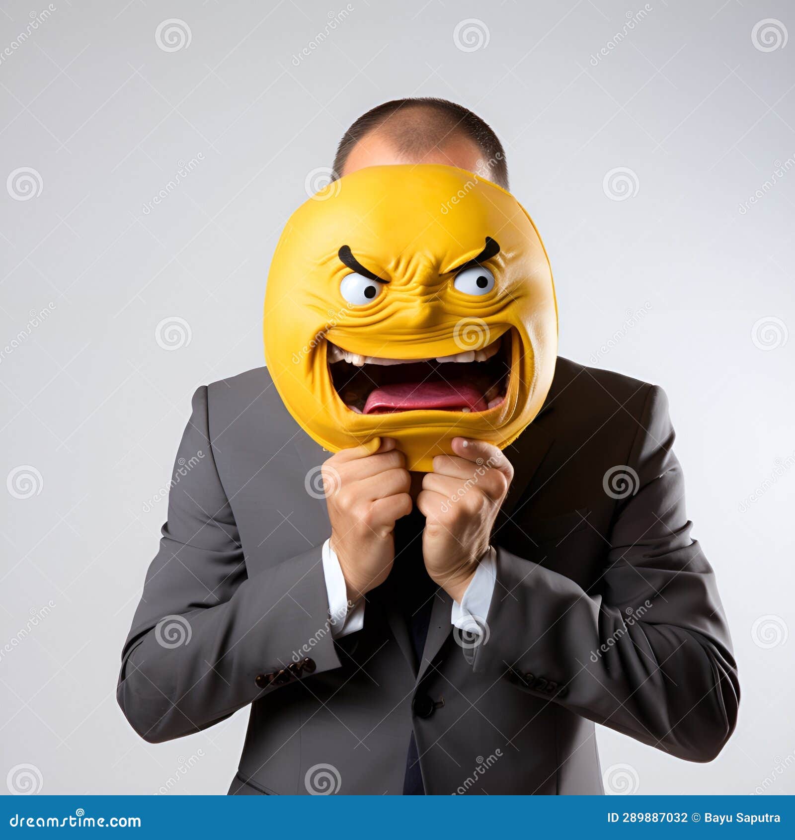 Office Boss with Angry Face Emoji, Ai Generative Stock Illustration ...