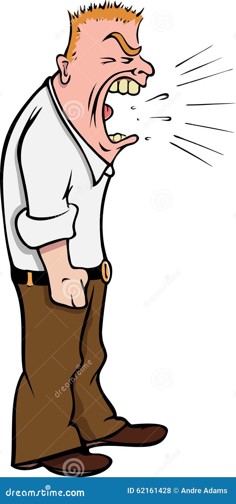 Office boss yelling stock vector. Illustration of screaming - 62161428