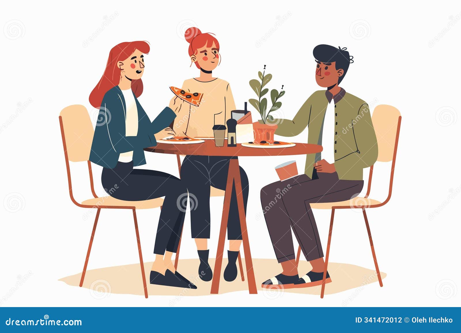 Break Eating Habits Landing Page Template. Character With An Obsessive ...