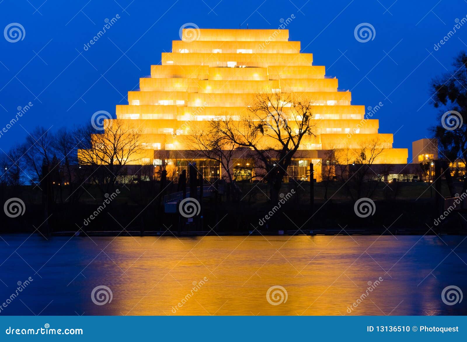 The Ziggurat Building And The Sacramento River. Stock Photo ...