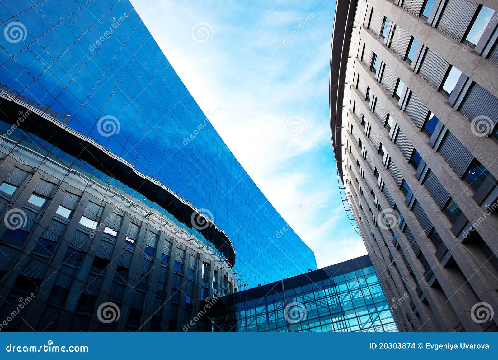 Office Building Against the Blue Sky Stock Photo - Image of offices ...