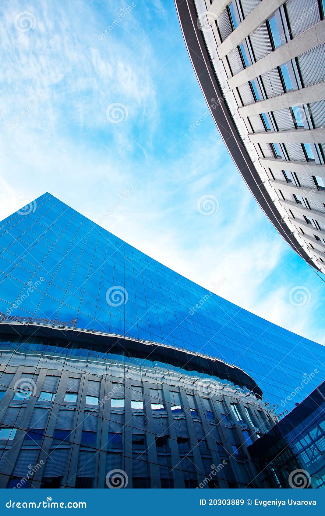 Office Building Against the Blue Sky Stock Image - Image of financial ...