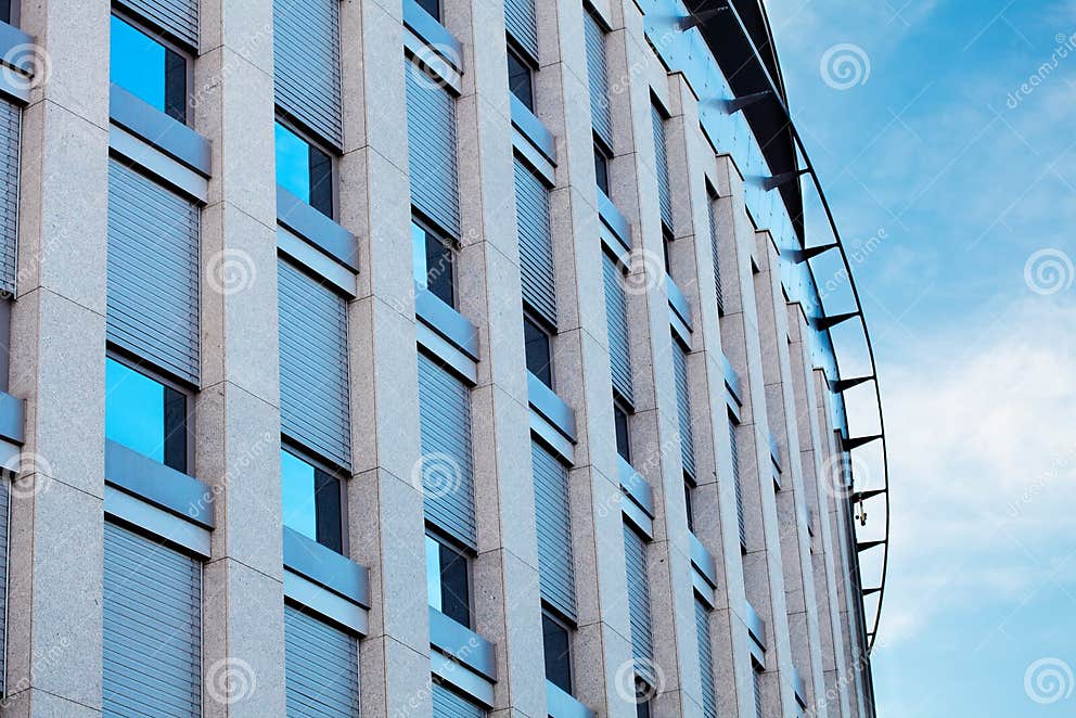 Office Building Against the Blue Sky Stock Photo - Image of reflection ...