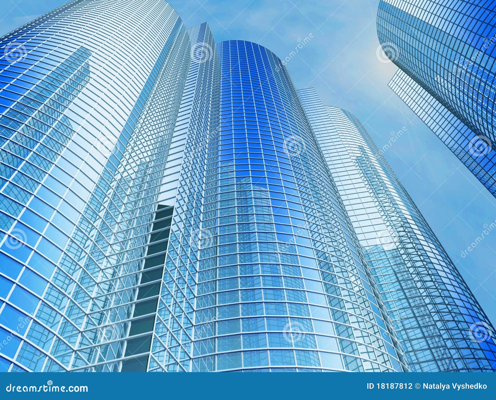 Office Building on a Background of the Blue Sky Stock Photo - Image of ...