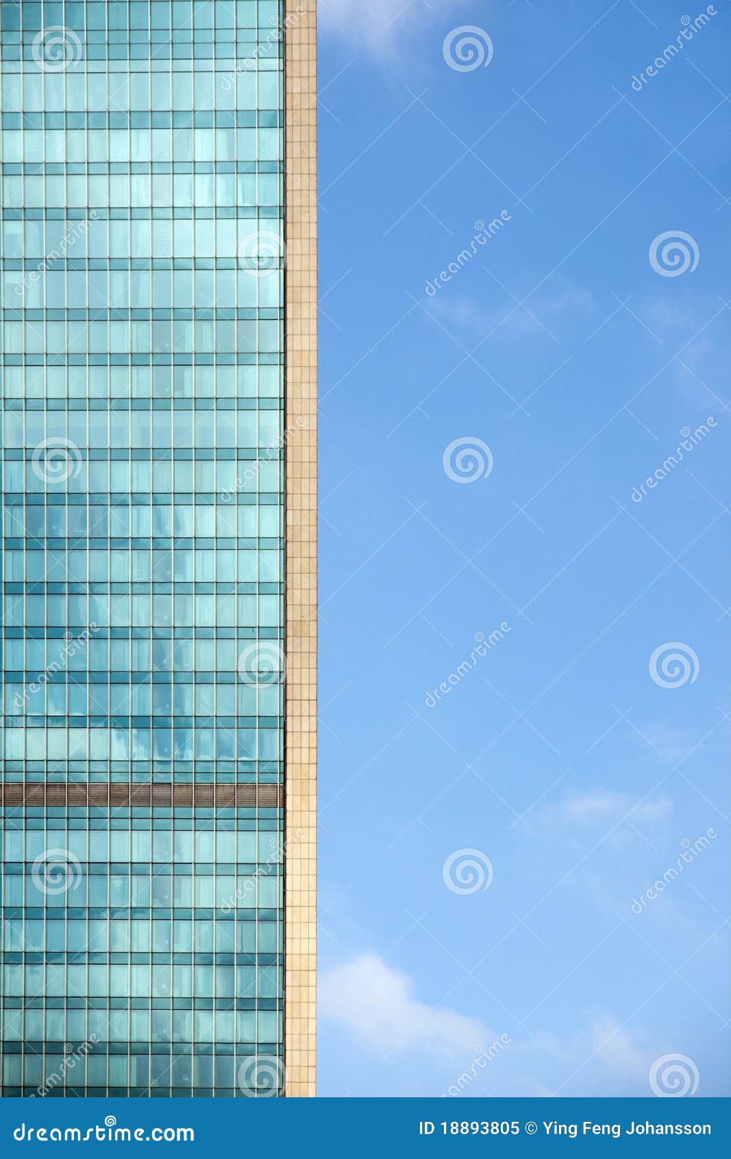 Office Building on Blue Sky Stock Image - Image of vertical, urban ...