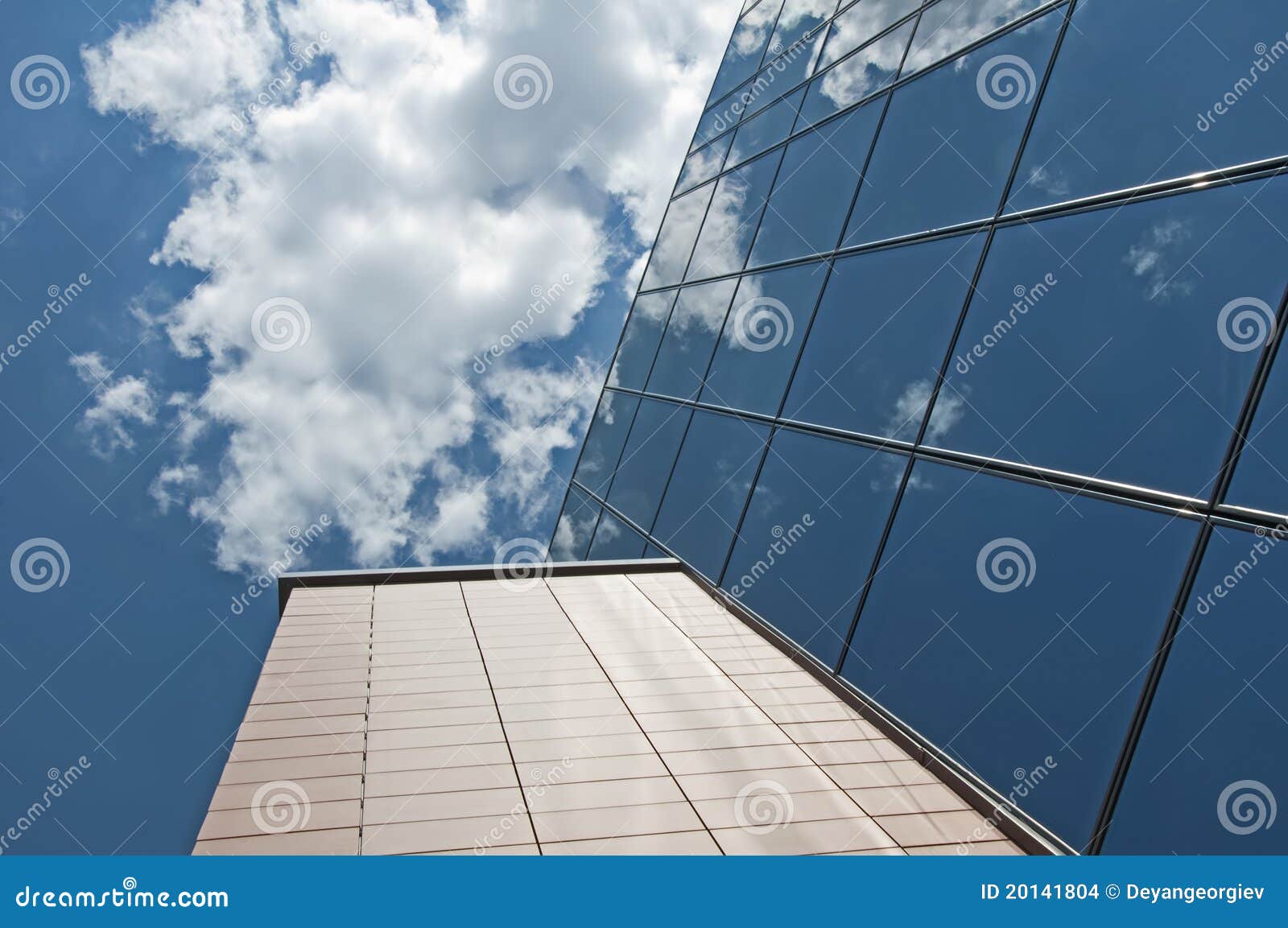 Office Building on a Blue Sky Stock Photo - Image of city, perspective ...