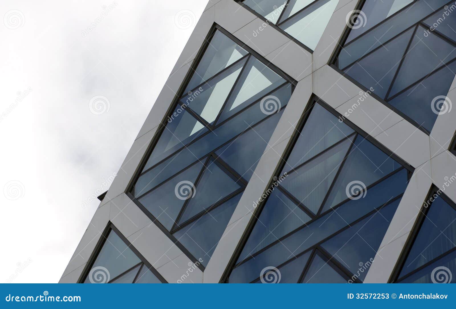 Office Building Blue Windows Stock Image - Image of diamond, business ...