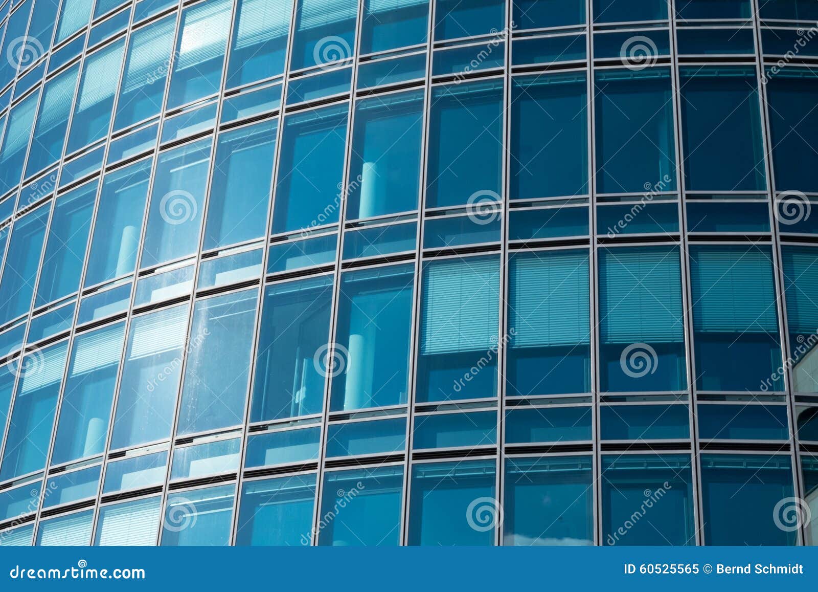 Office Building with Blue Windows Stock Image - Image of corporation ...