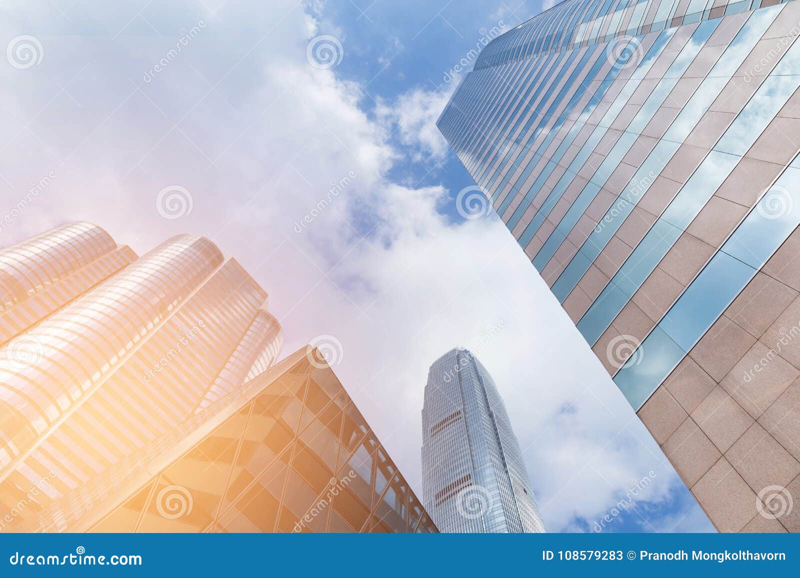 Office Building Bottom View Stock Image - Image of blue, business ...