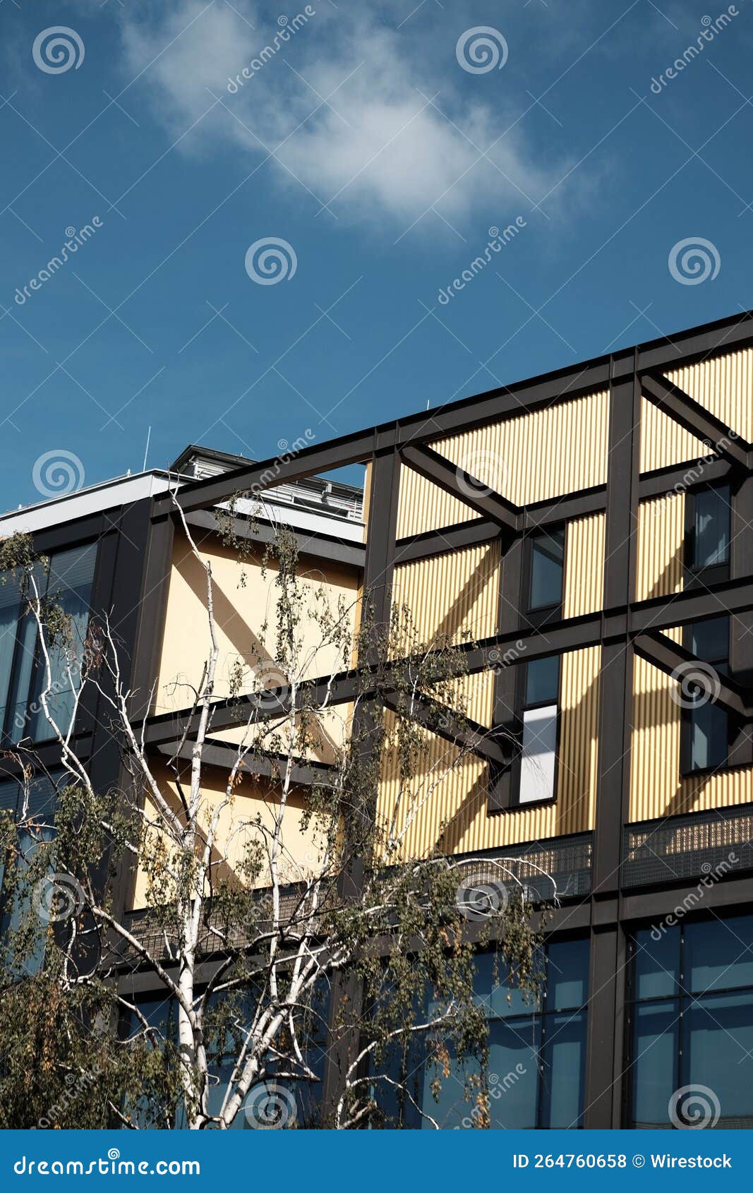 Office Building with External Support Structure Stock Photo - Image of ...