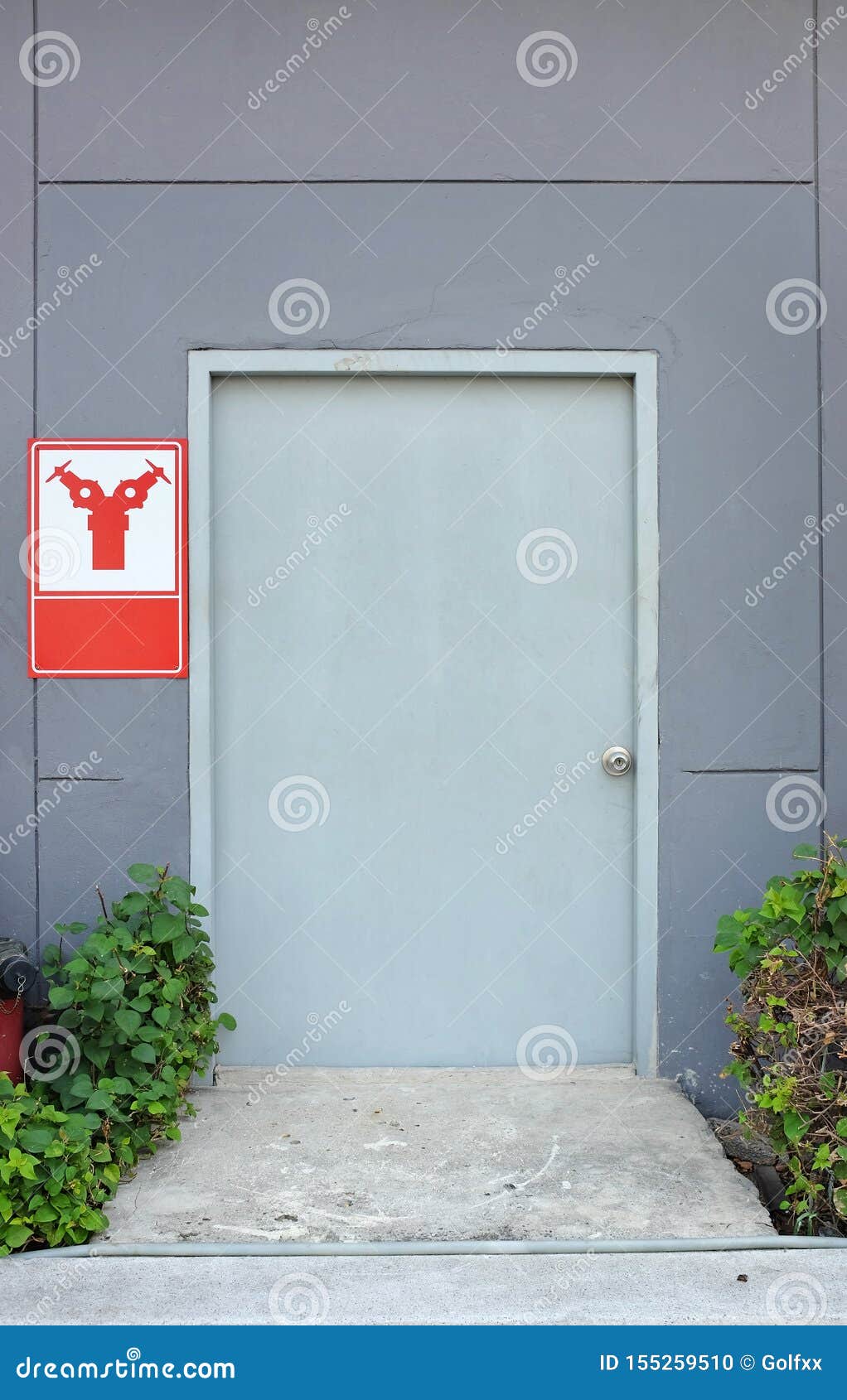 Office Building Fire Exit Doors Stock Photo - Image of closed ...
