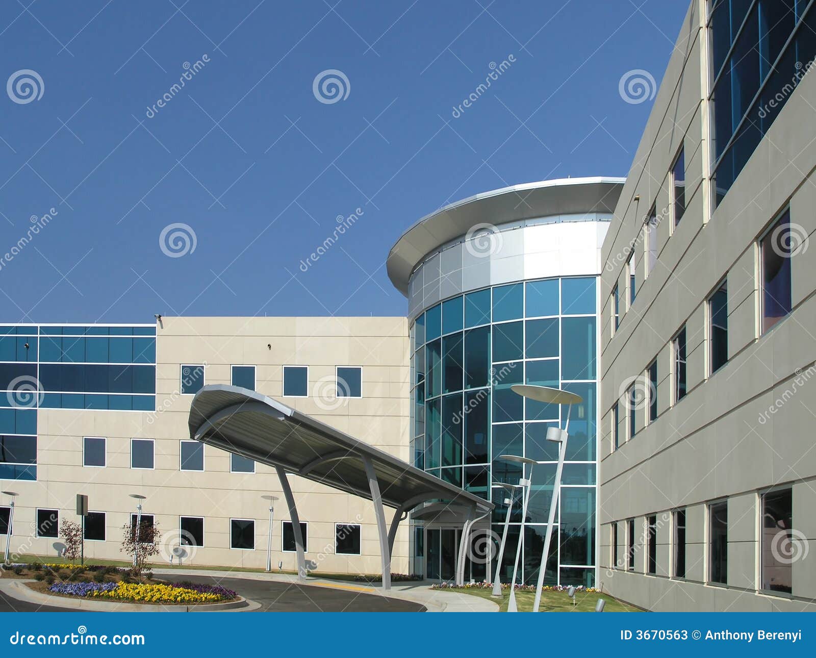 Office Building Glass Exterior Side 3 Stock Image - Image of ...