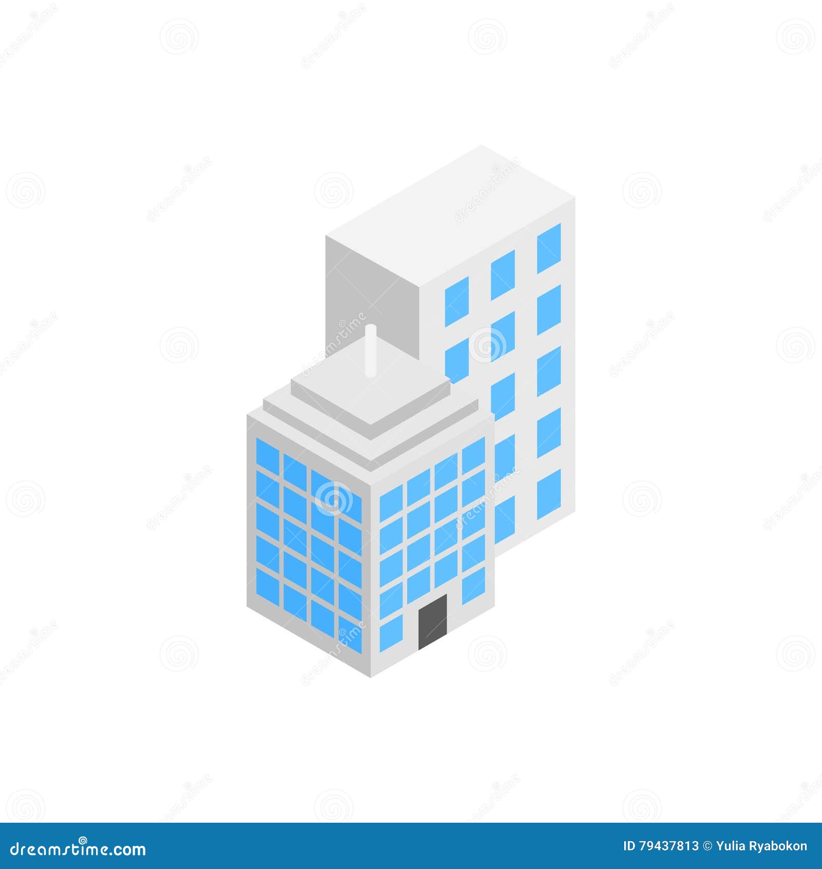 3d Building Icon Vector