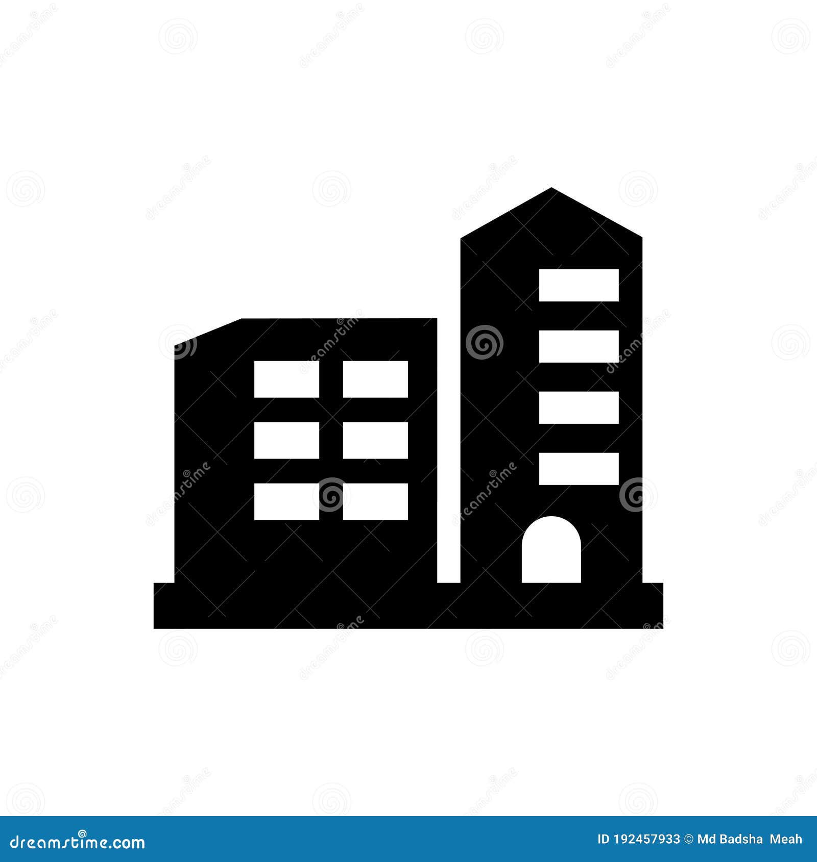 Office Building Icon stock vector. Illustration of office - 192457933