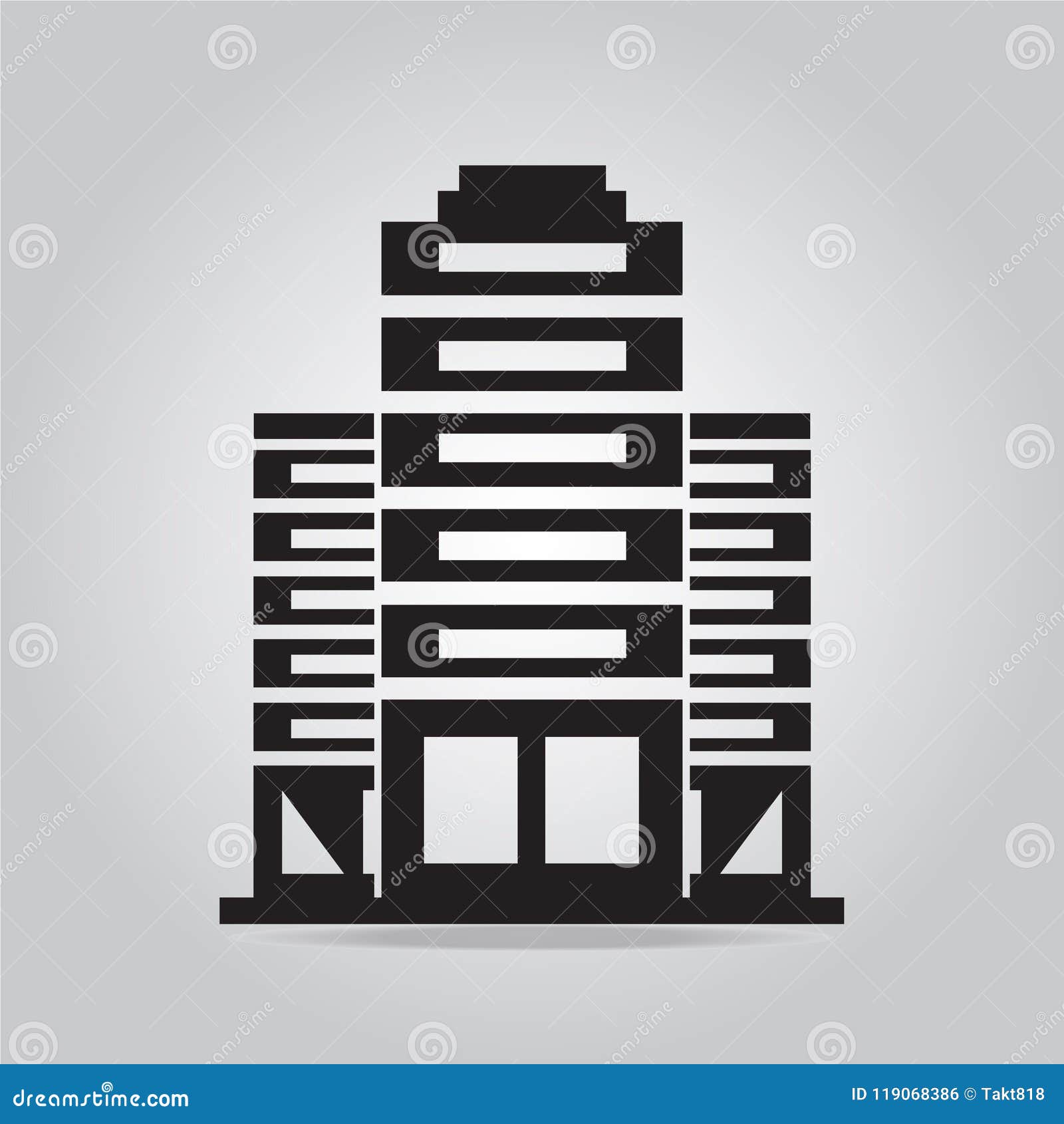 Office Building icon stock vector. Illustration of shop - 119068386
