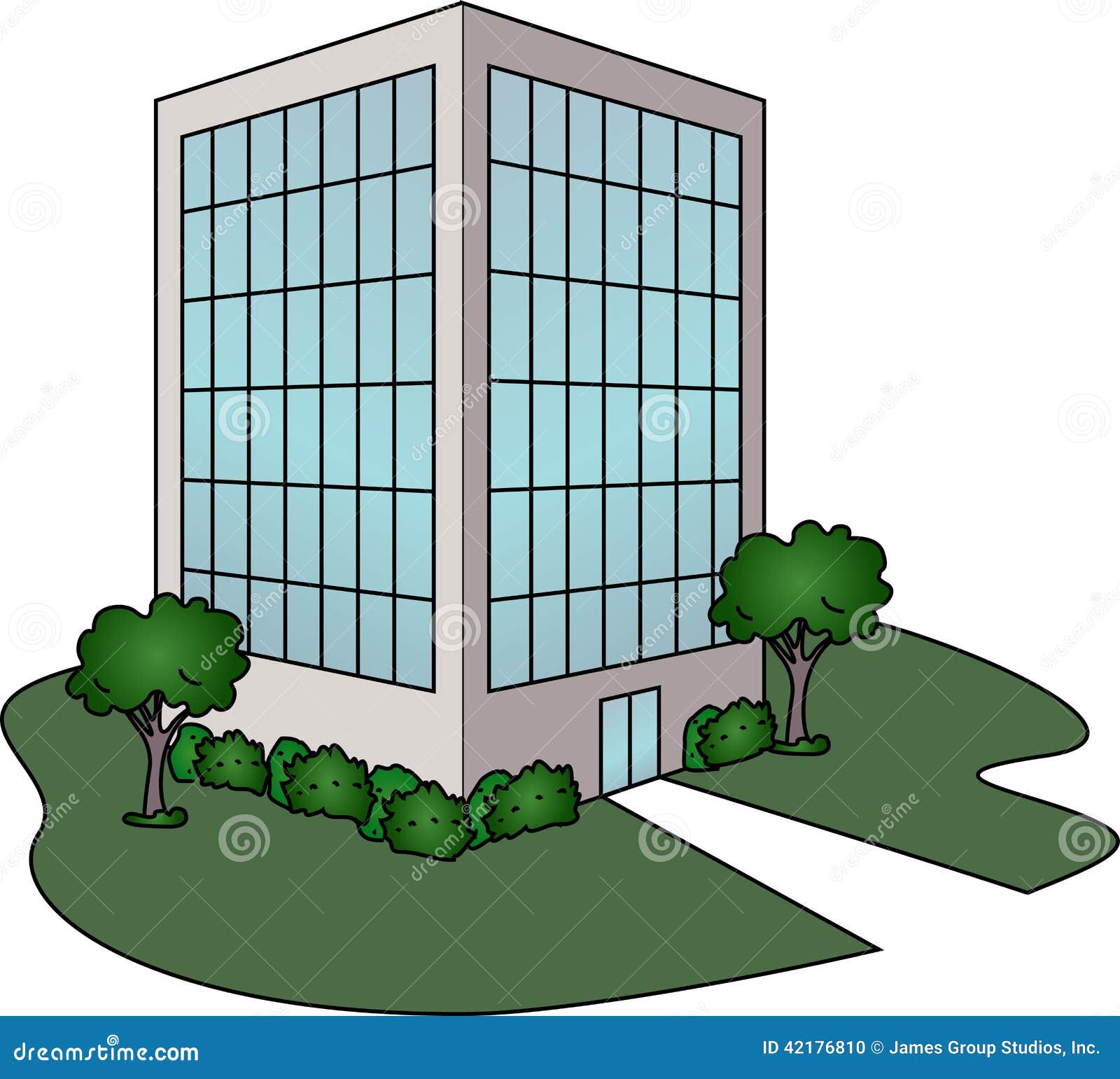 Office Building stock vector. Illustration of isolated - 42176810
