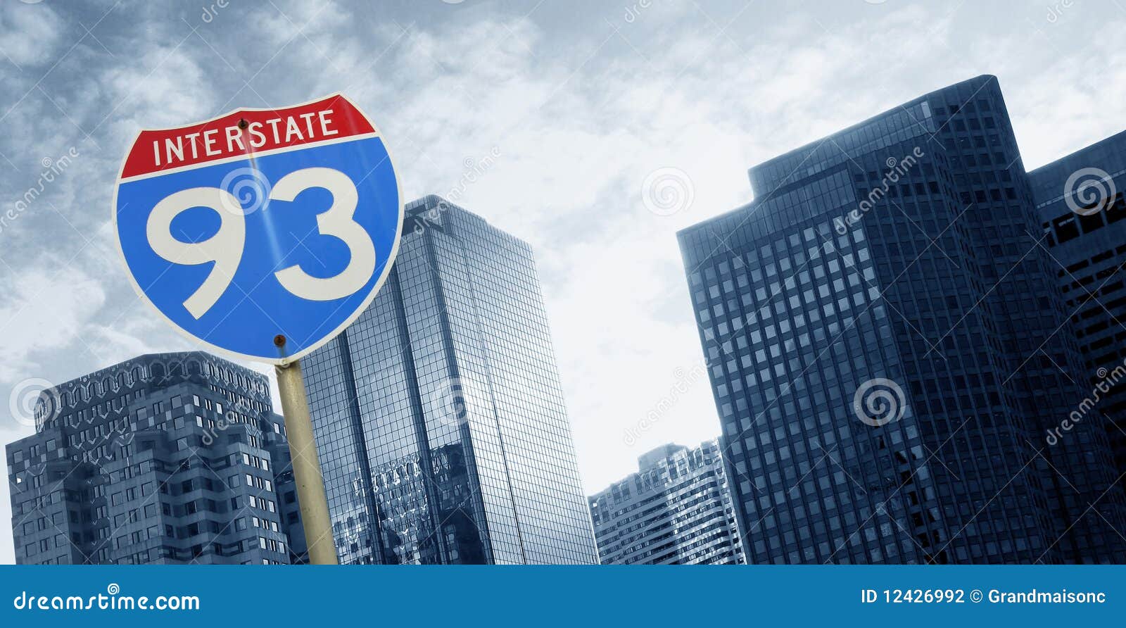 Office Building and Interstate 93 Stock Photo - Image of interstate ...