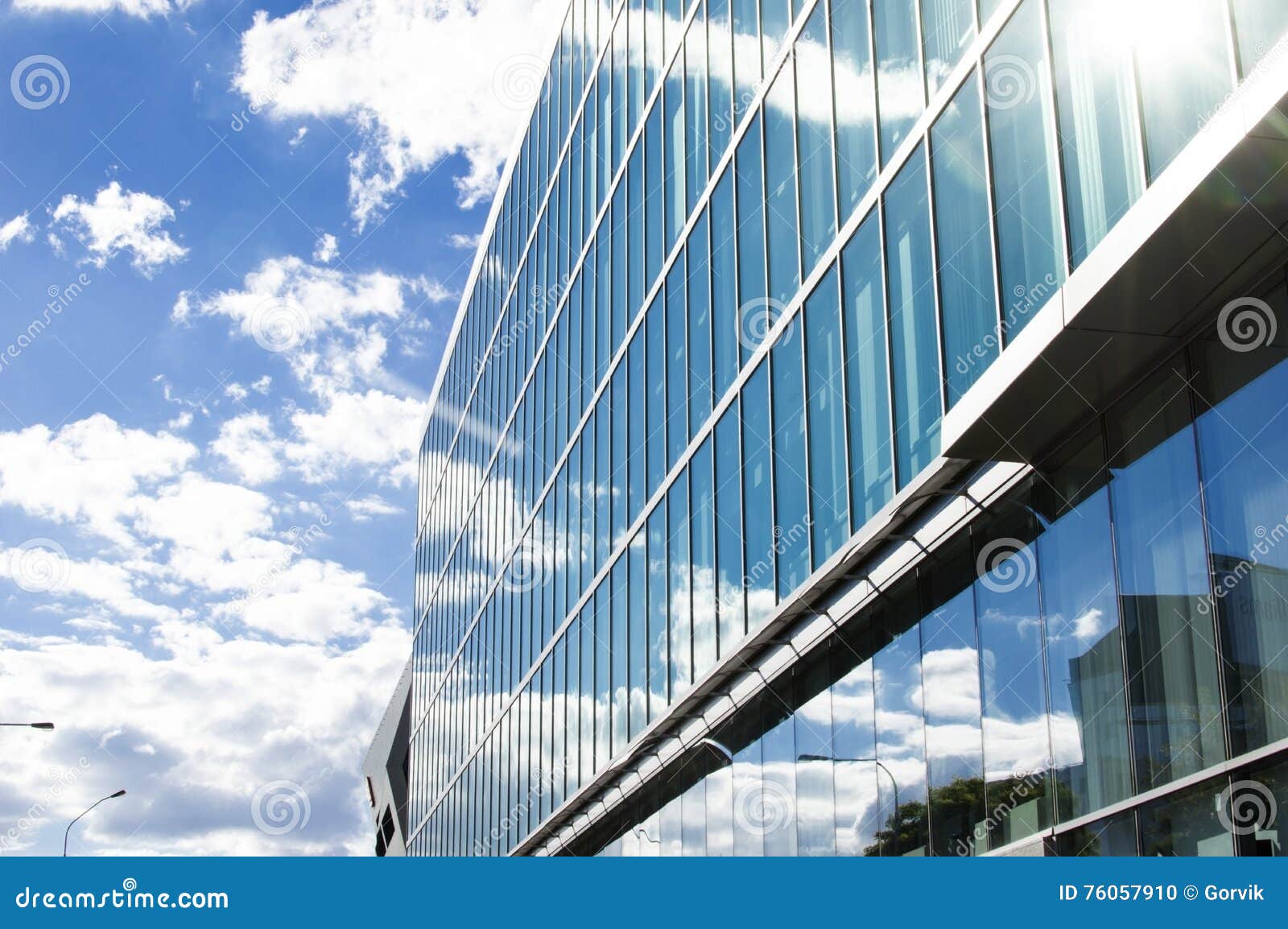Office Building with Large Glass Windows Stock Photo - Image of ...