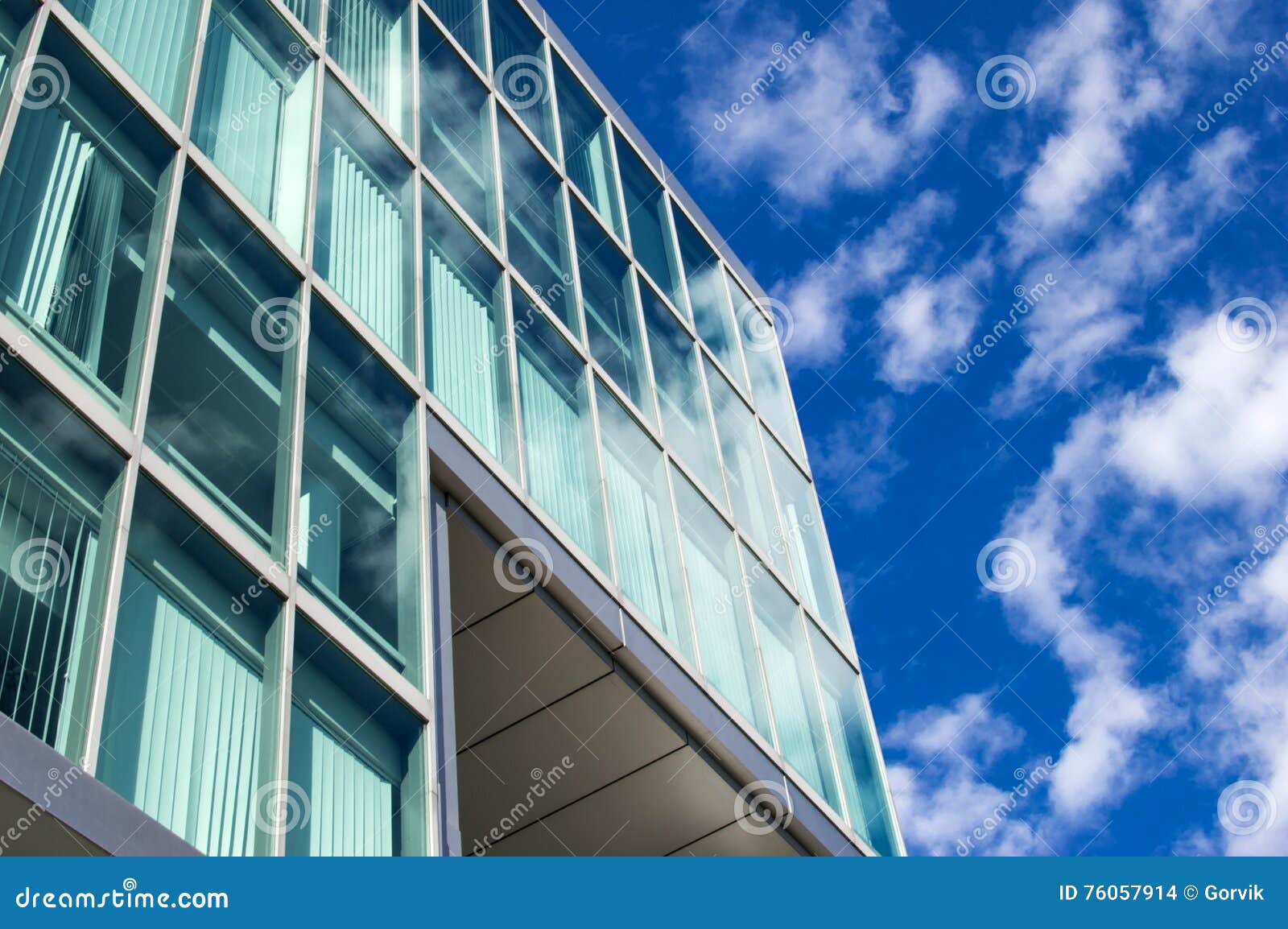 Office Building with Large Glass Windows Stock Photo - Image of facade ...