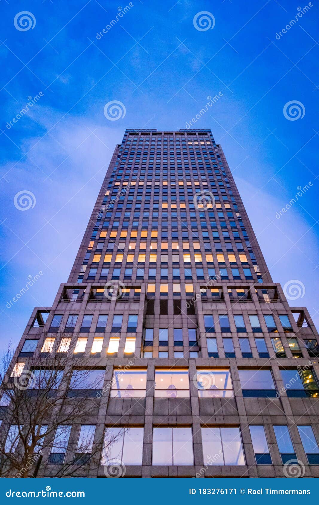 Office Building during the Lockdown, Hardly Used Stock Image - Image of ...