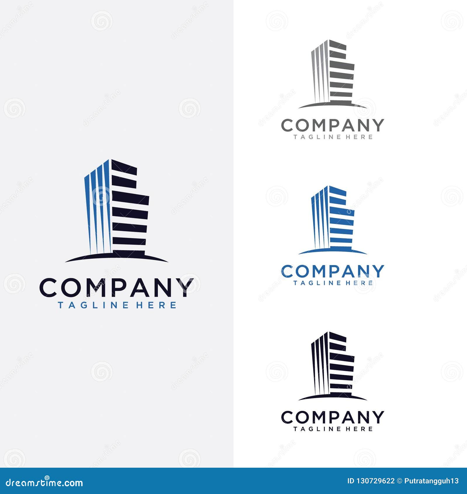 Office Building Logo Design Stock Vector - Illustration of work ...