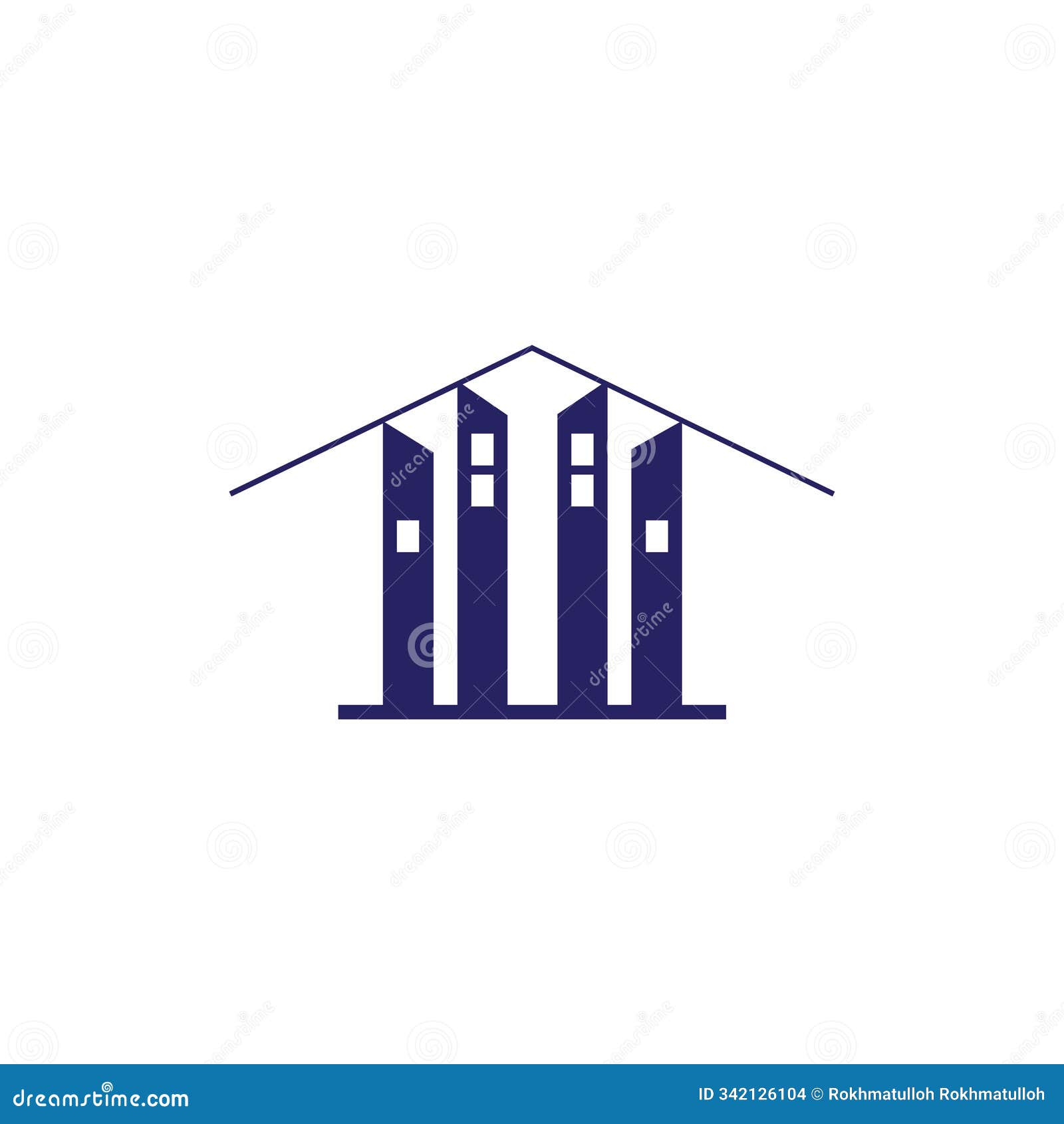 Office Building Logo Design Template Vector Illustration Abstract Stock ...