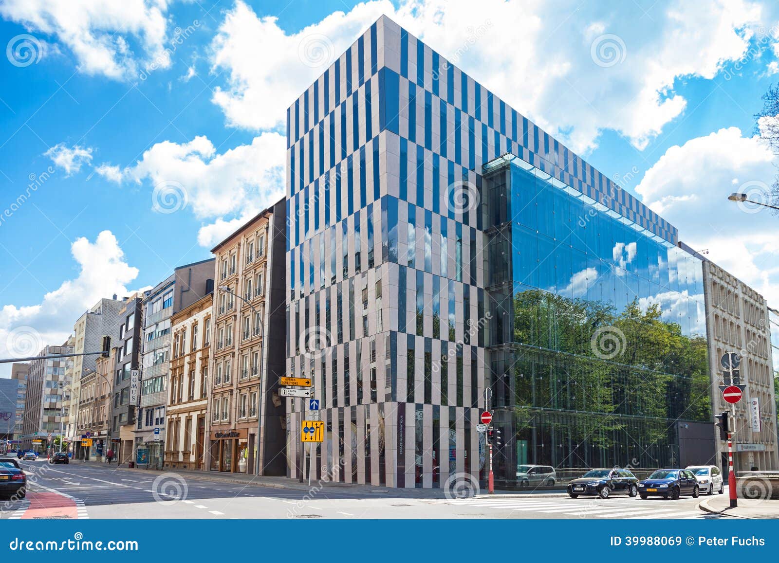 Office Building in Luxembourg Editorial Stock Image - Image of blue ...
