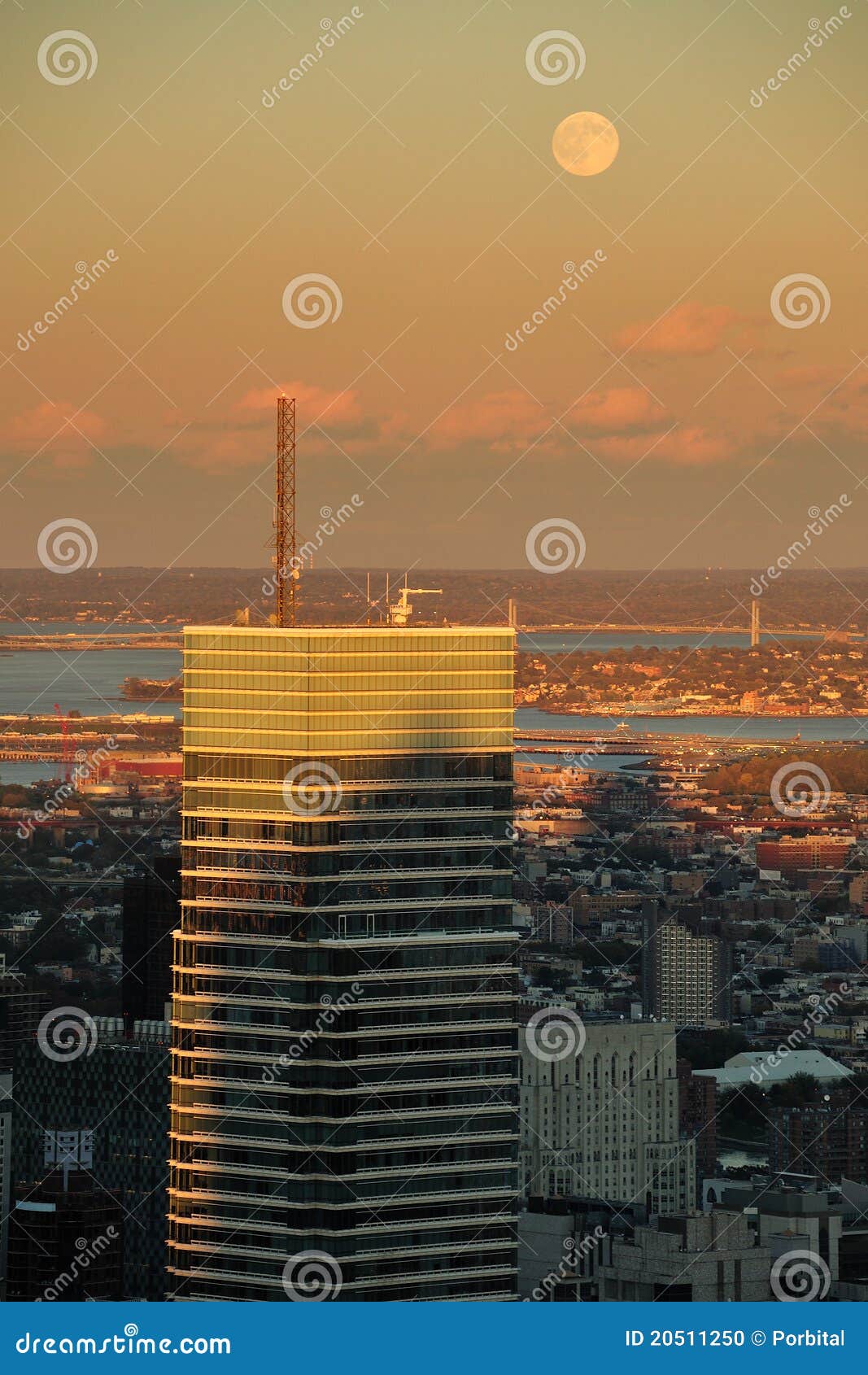 Office building and moon stock photo. Image of yellow - 20511250