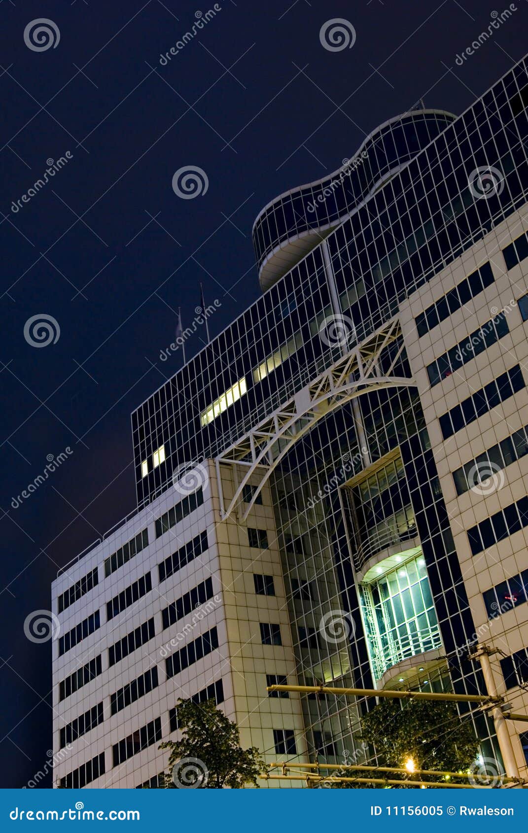 Office building at night stock image. Image of night - 11156005