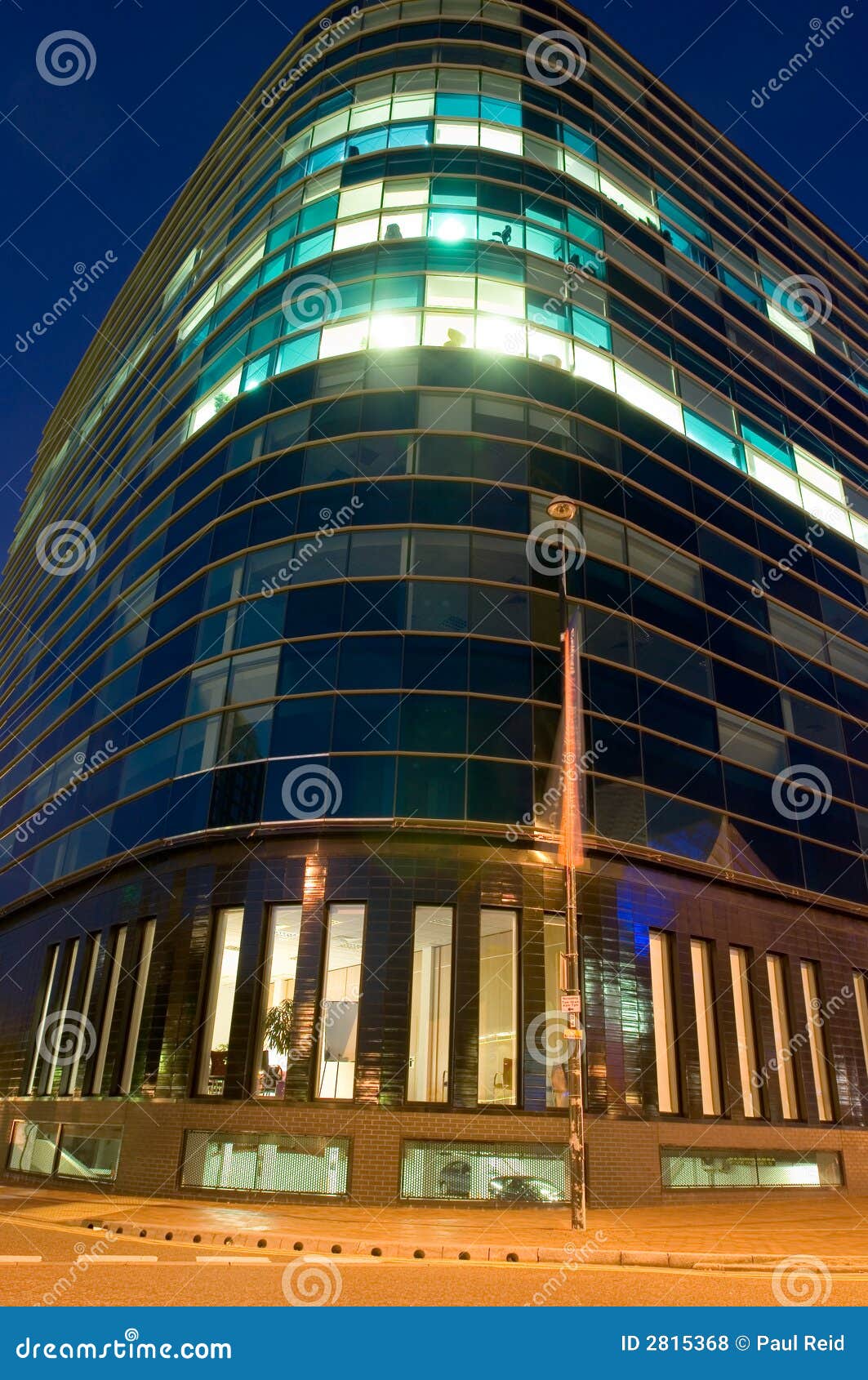 Office building at night stock photo. Image of night, quay - 2815368