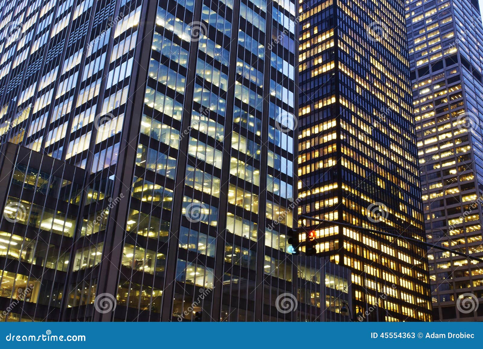 Office building at night stock image. Image of urban - 45554363