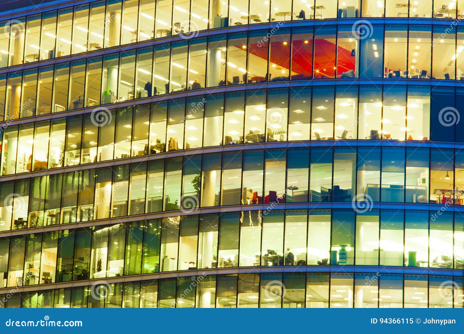 Office building at night stock image. Image of downtown - 94366115