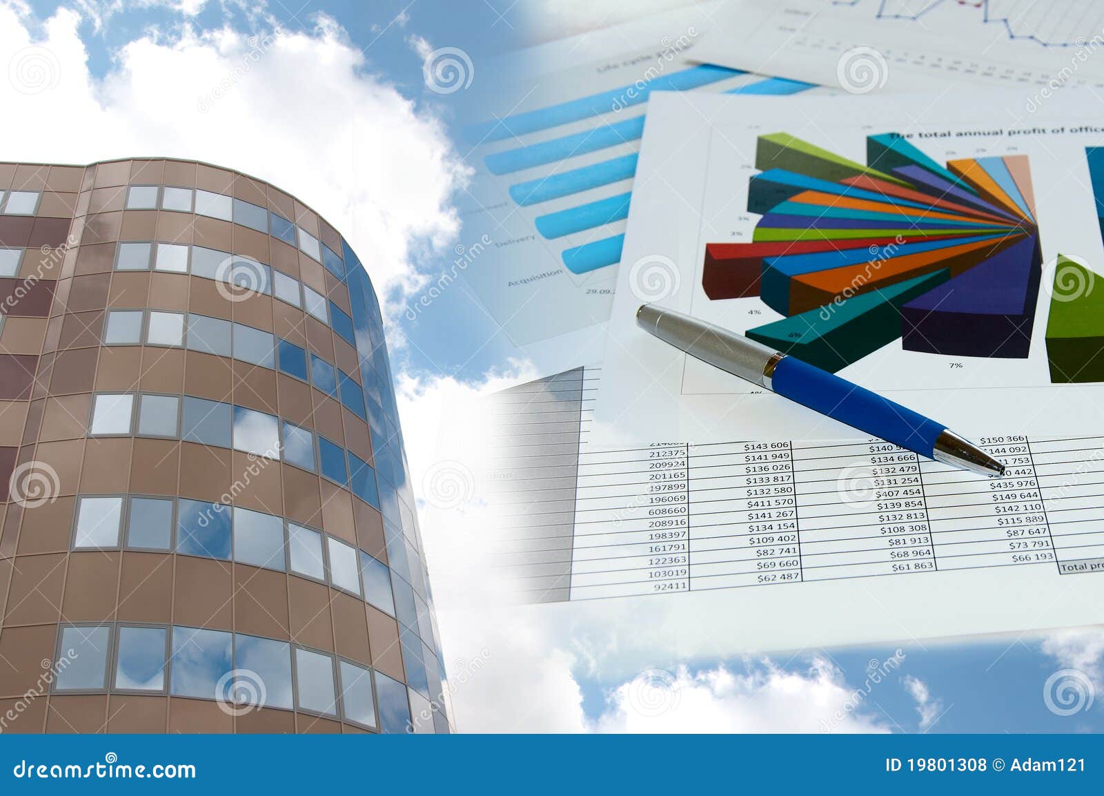 Office Building, Official Papers, Business Collage Stock Photo - Image ...