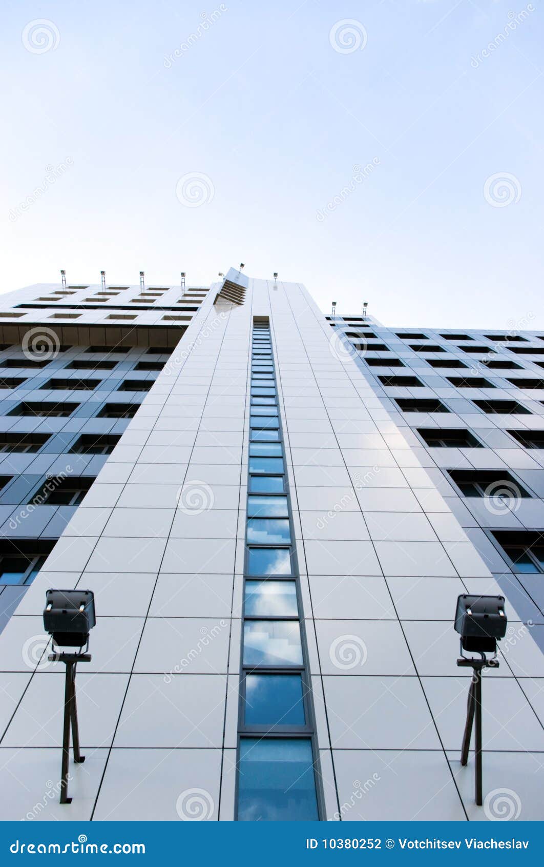 Office Building in Perspective Stock Photo - Image of large, building ...